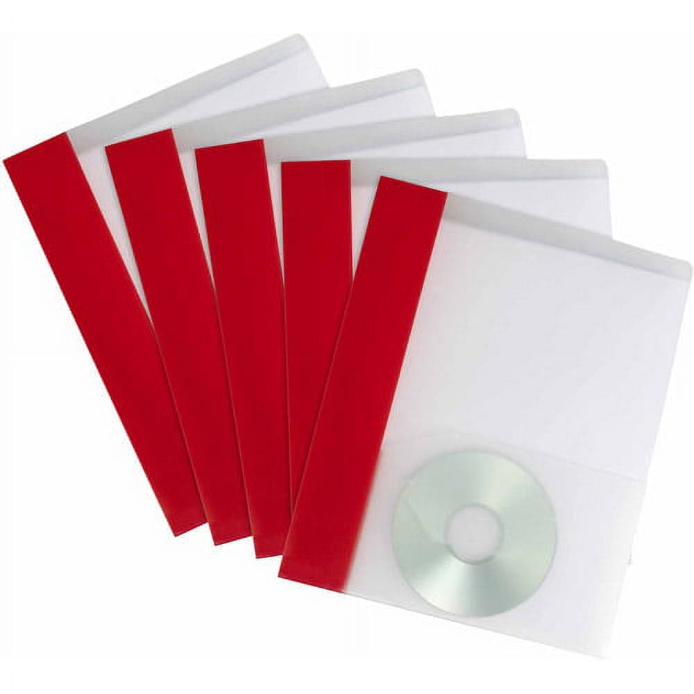 Storex Thicker Poly 2-Pocket Clear Folder - Walmart.com