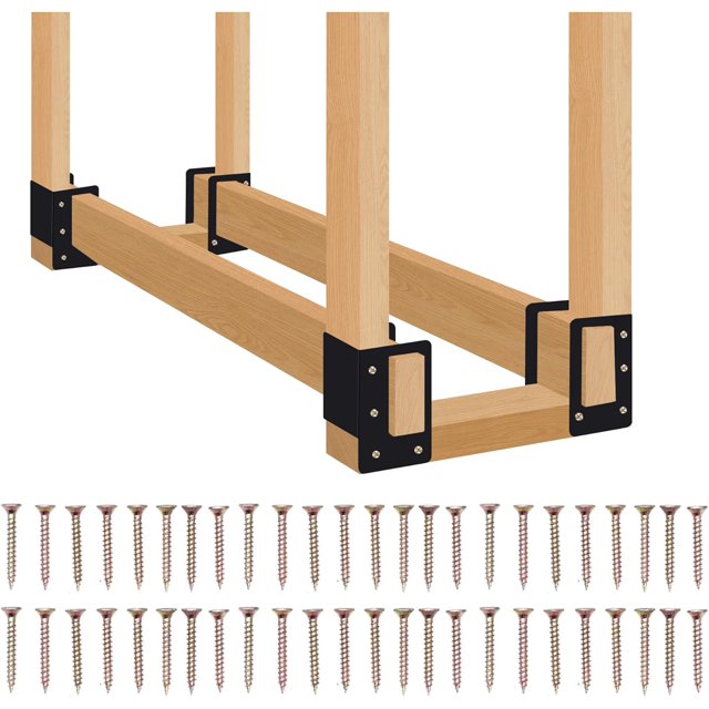 StorifyX 4 Pack Firewood Log Storage Rack Bracket - Walmart.com