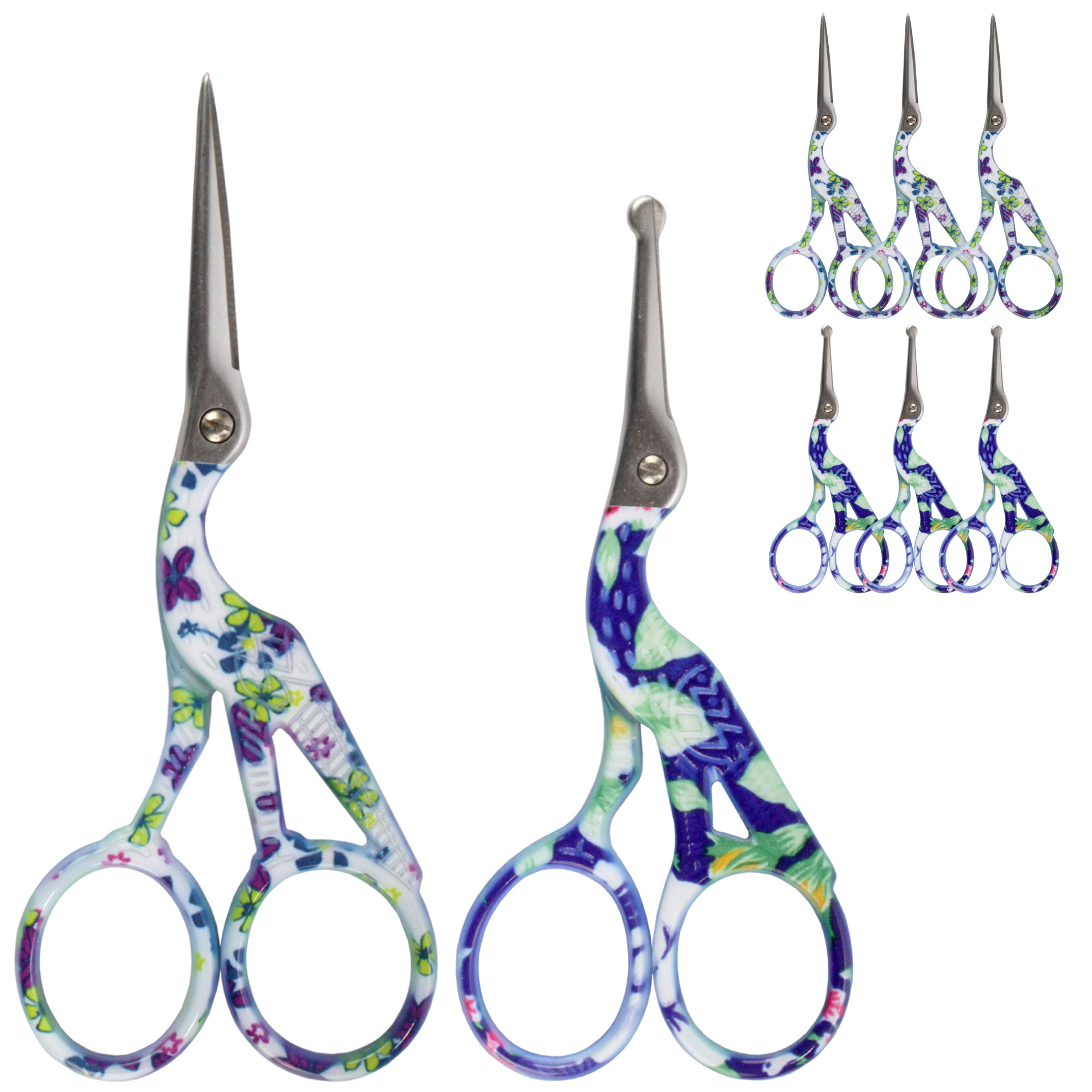 Stork Bird Rounded Safety Tip Embroidery Craft Stainless Steel Crane ...