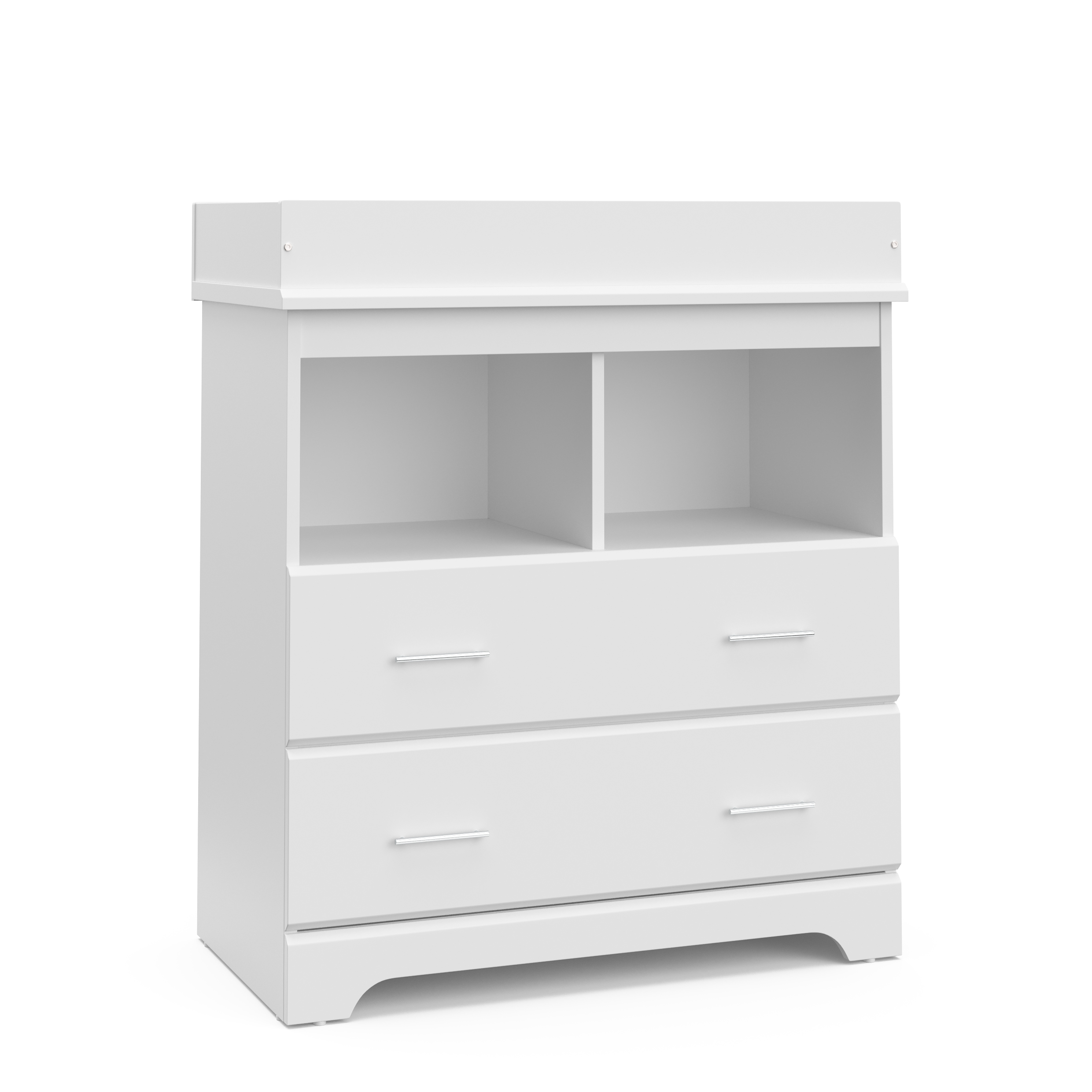 Delta Children Poppy 3 Drawer Dresser with Cubbies, Grey/Natural ...