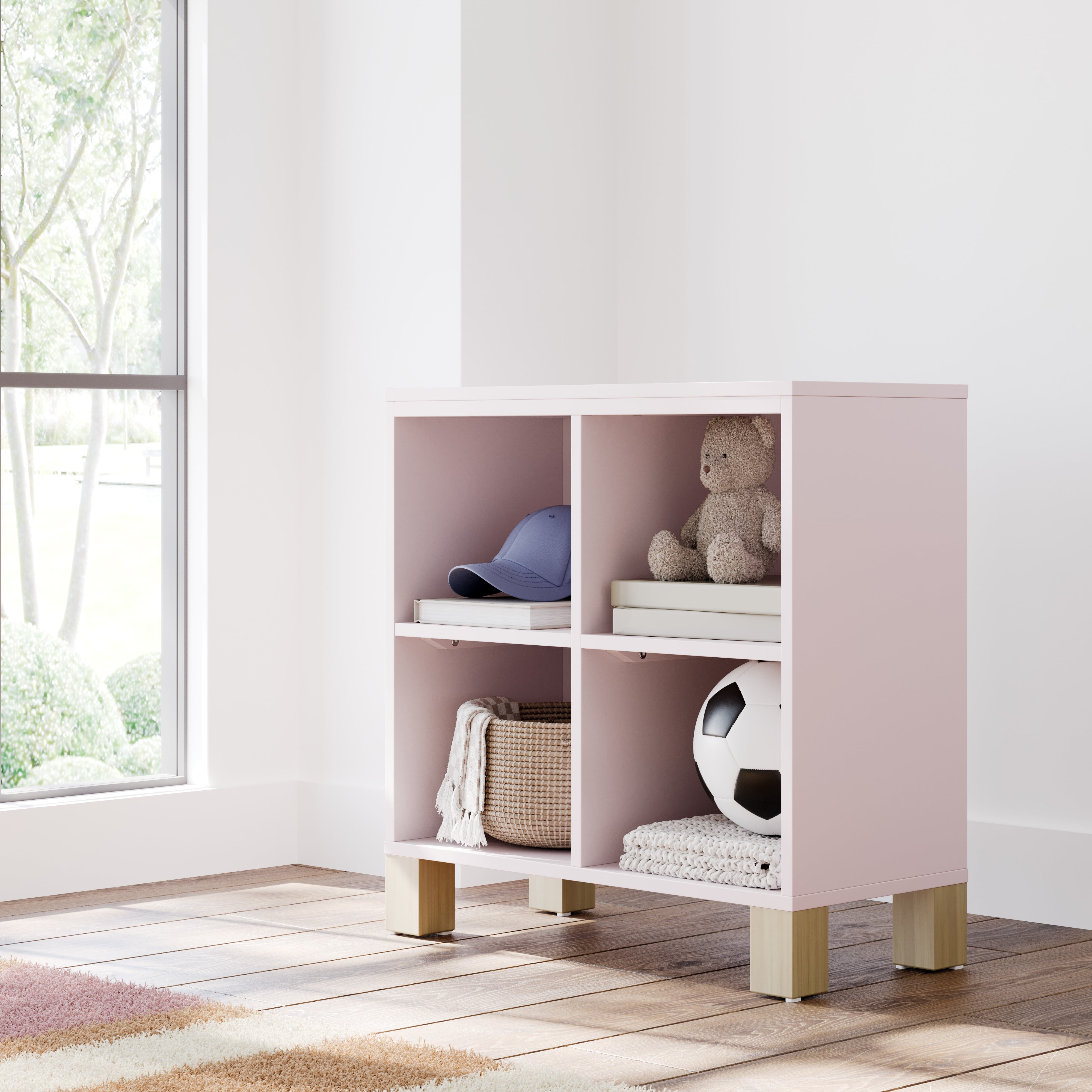 Storkcraft California Cube Organizer Children's Bookcase, Blush with ...