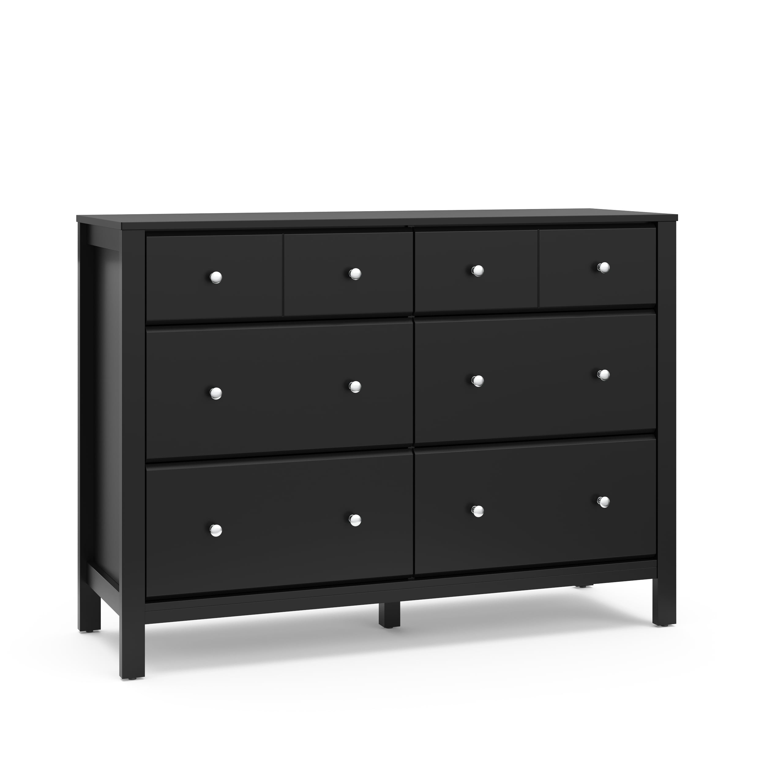 Storkcraft Horizon 6 Drawer Nursery Double Dresser, Black - Walmart.com