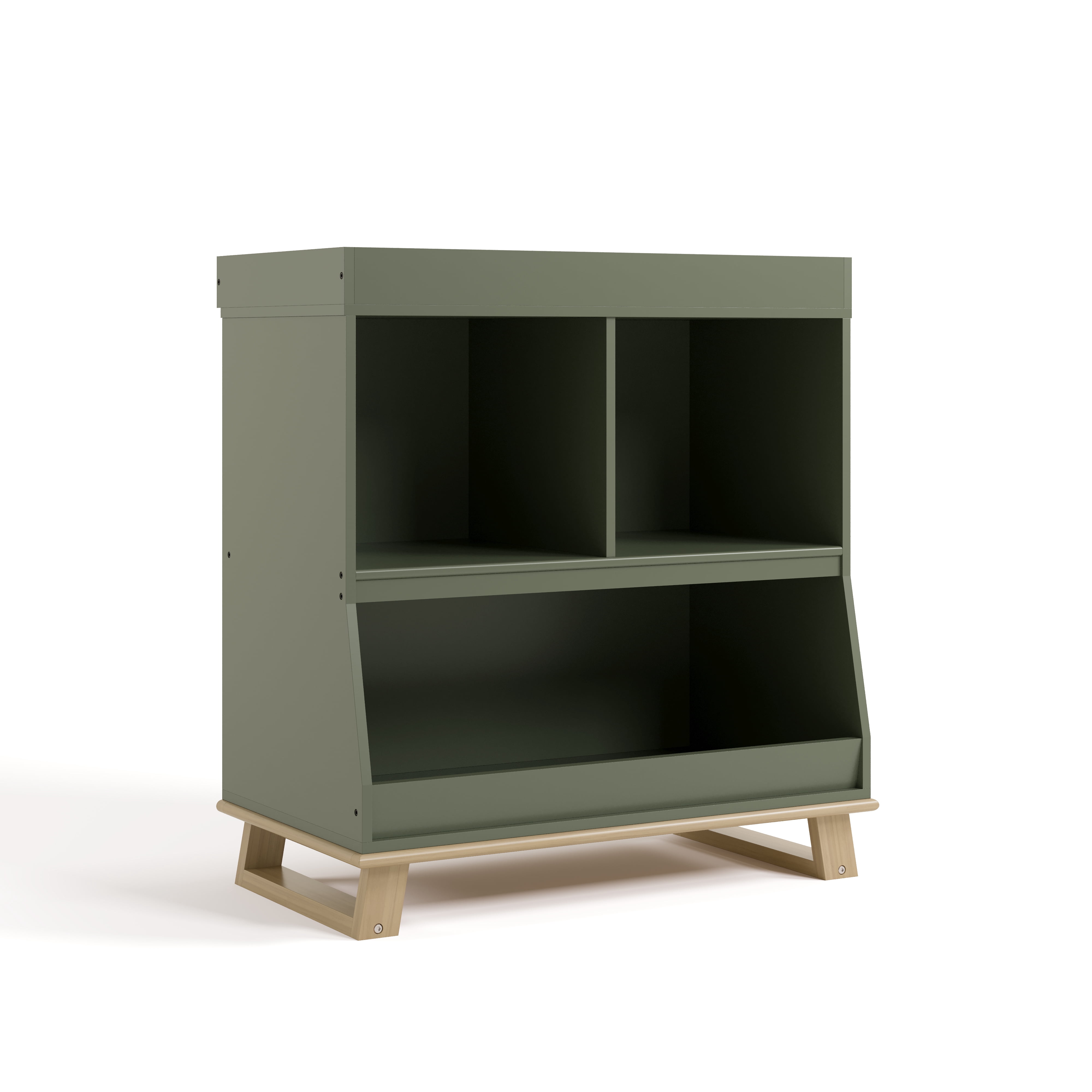 Storkcraft Modern Convertible Infant Changing Table, Olive with ...
