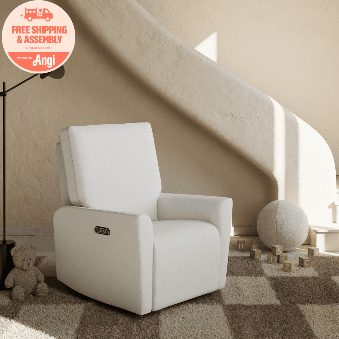Art of Nursery by Storkcraft Santorini Deluxe Power Recliner Swivel ...