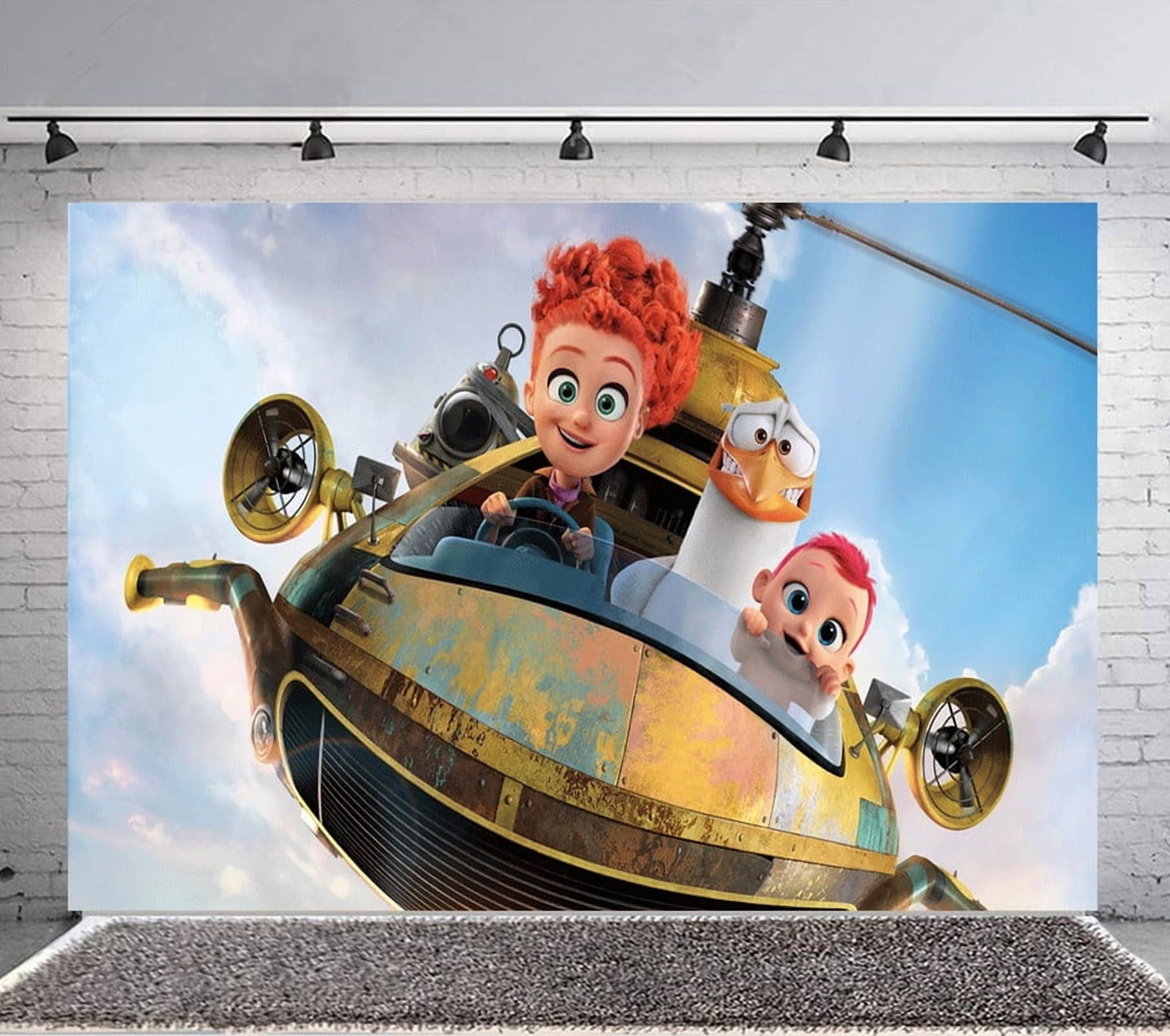 Storks Backdrop Banner Party Supplies Poster Movie Theme Background for ...
