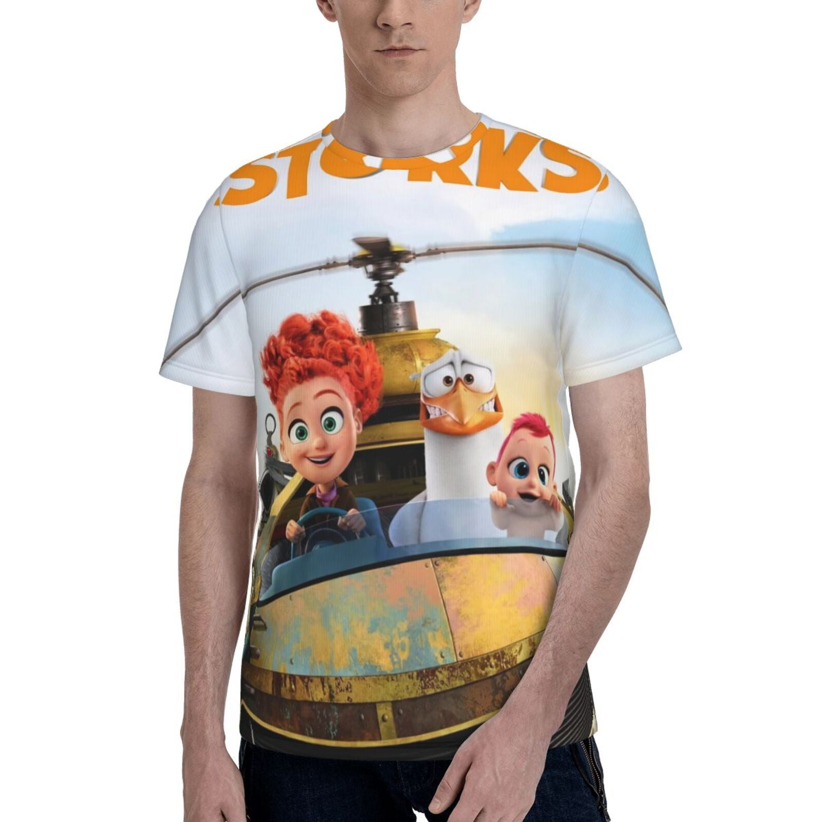 Storks Men's T Shirt 3D Graphic Hip Hop Unisex Tees Tops Casual Stylish Crew Neck Short Sleeve ...