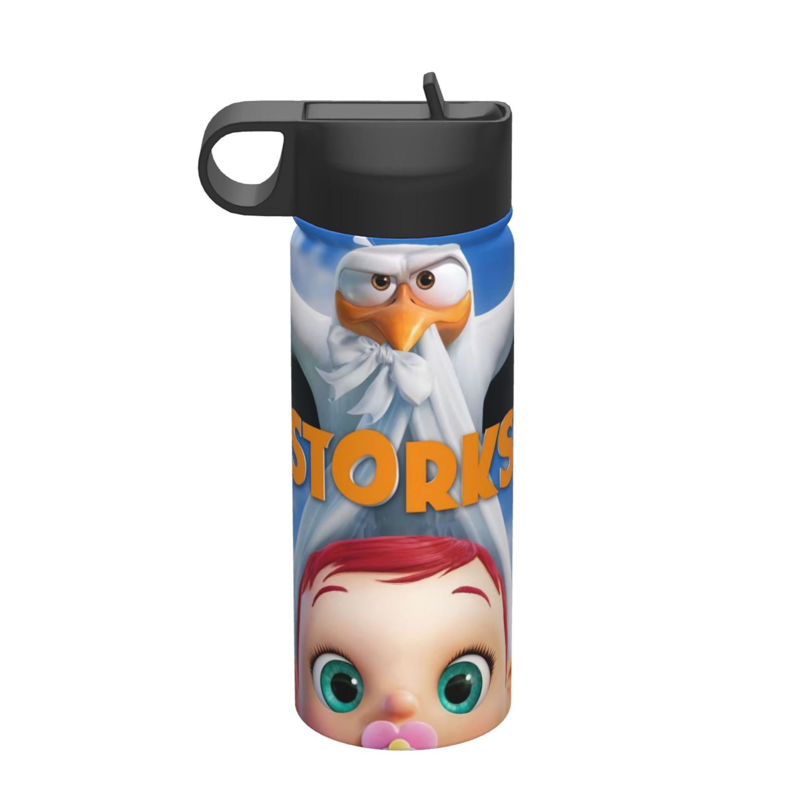 Storks Water Bottle, Cute Pattern Stainless Steel Vacuum Insulated ...