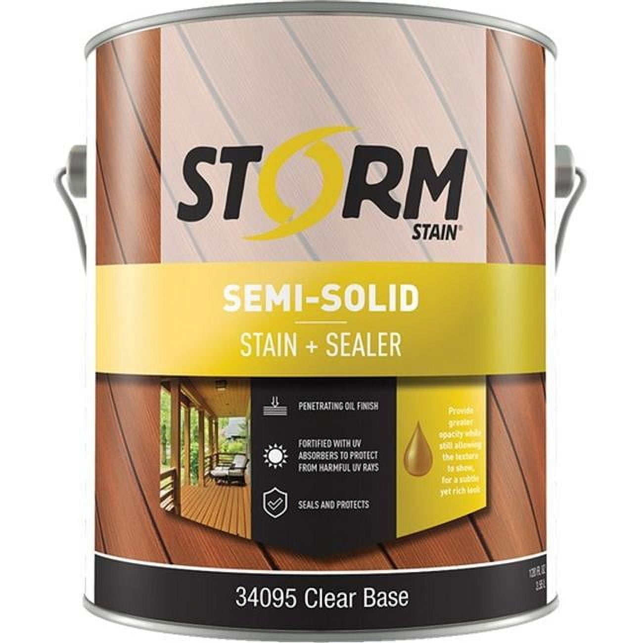 Storm 30195-1 1 gal Clear Base Semi-Solid Stain & Sealer 250 VOC ...