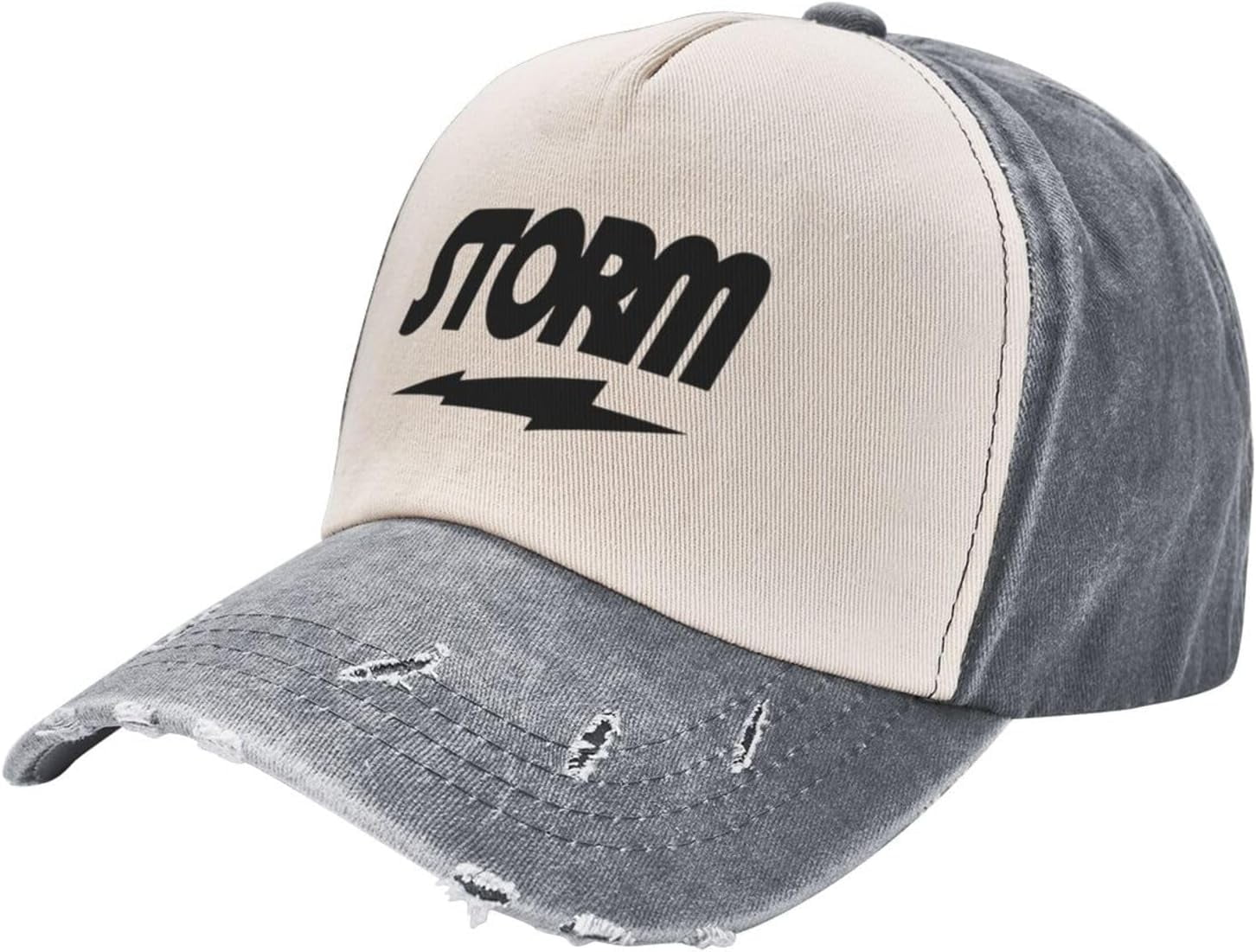 Storm Bowling Washed Baseball Caps Women's Man Outdoor Baseball Caps ...