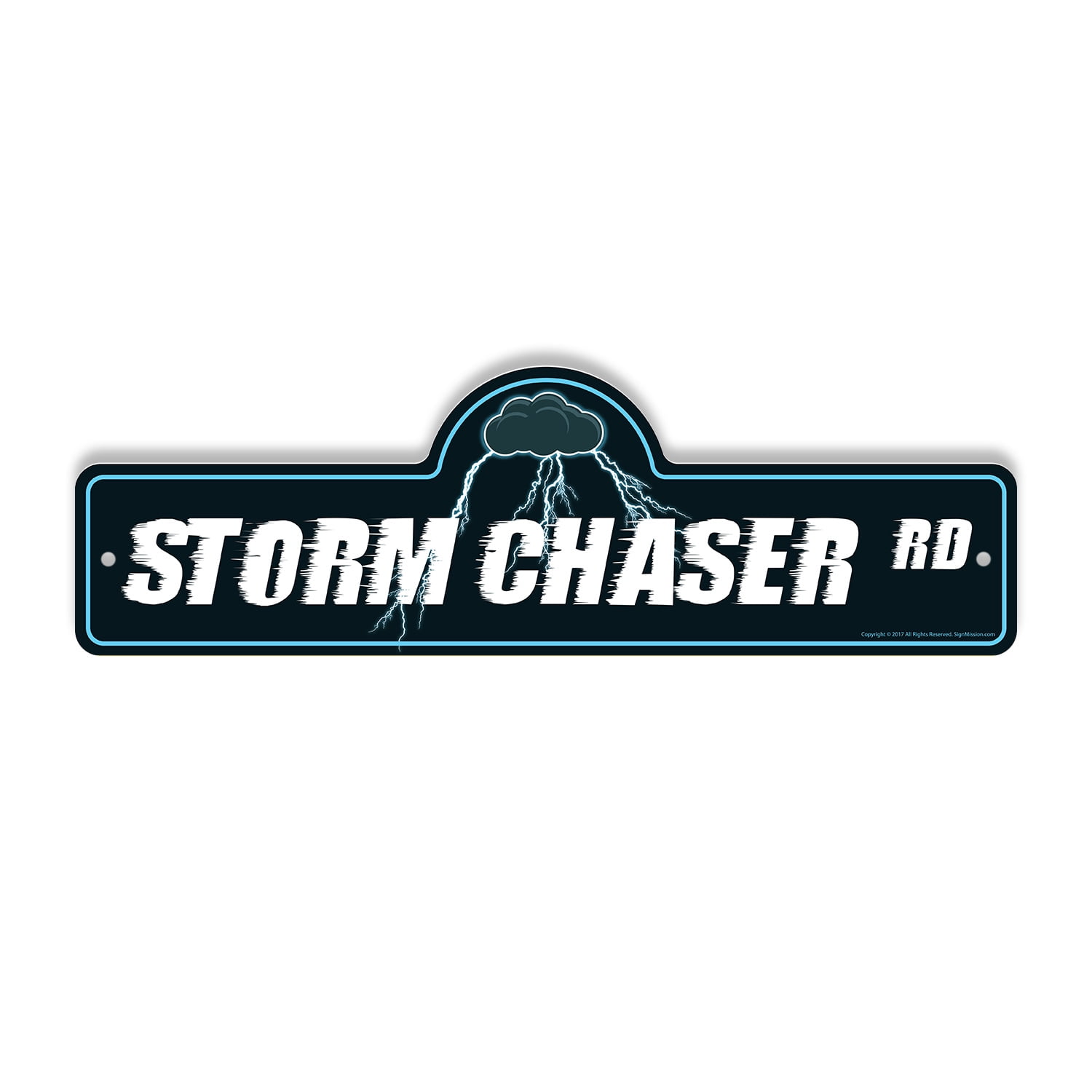Storm Chaser Plastic Street Sign - 6 Inch X 18 Inch Gift Weather ...