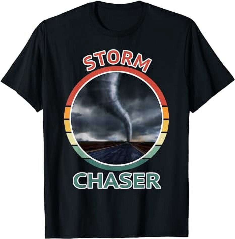 Storm Chaser Weather Tornado Hurricane Retro Graphic Design T-Shirt ...
