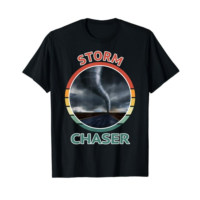 Storm Chaser Weather Tornado Hurricane Retro Graphic Design T-Shirt ...
