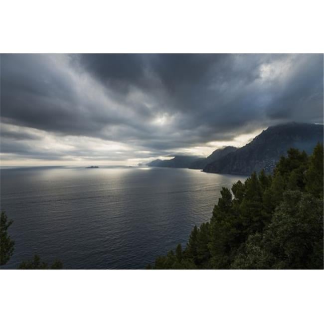 Storm Clouds Over The Mediterranean Along The Amalfi Coast - Praiano ...