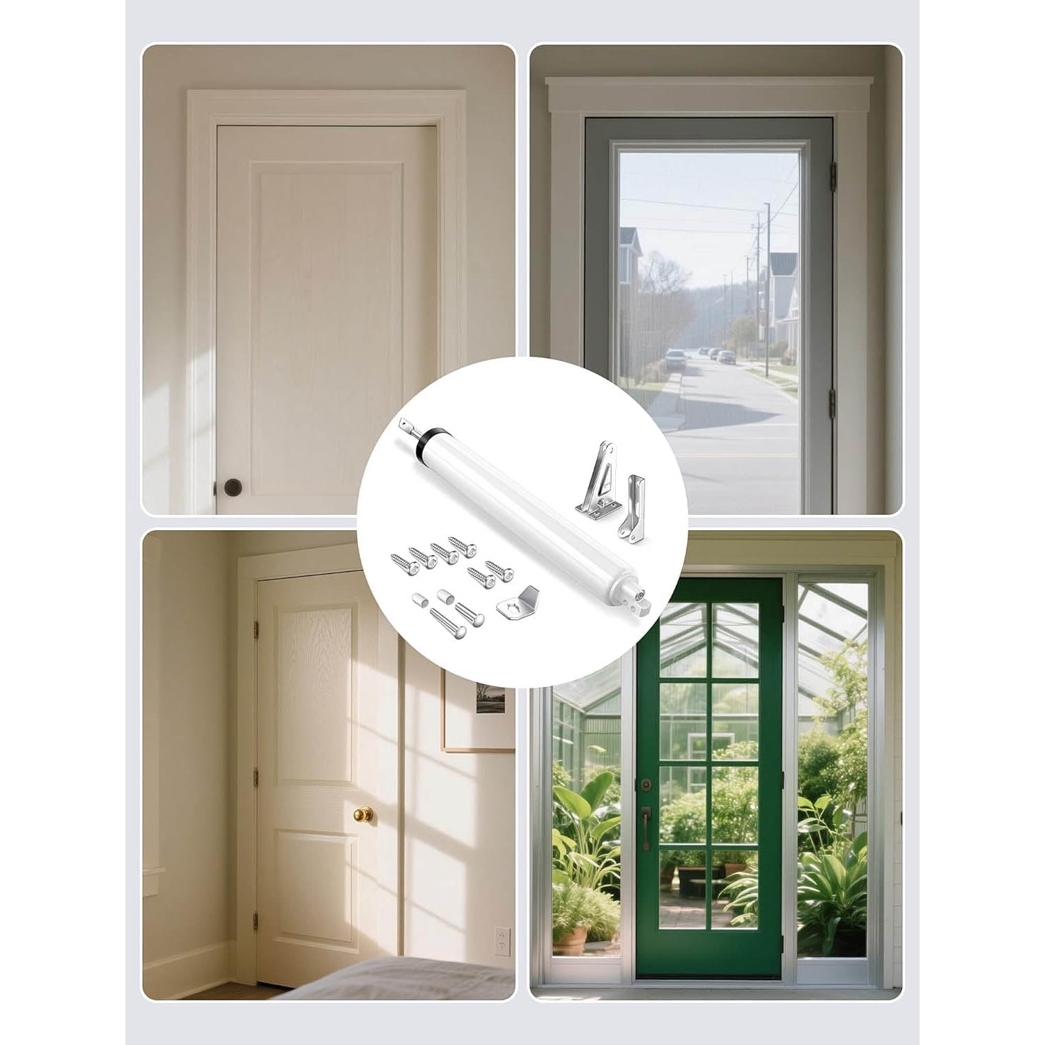 Storm Door Closer, Pneumatic Screen Door Closer, Adjustable Closing ...