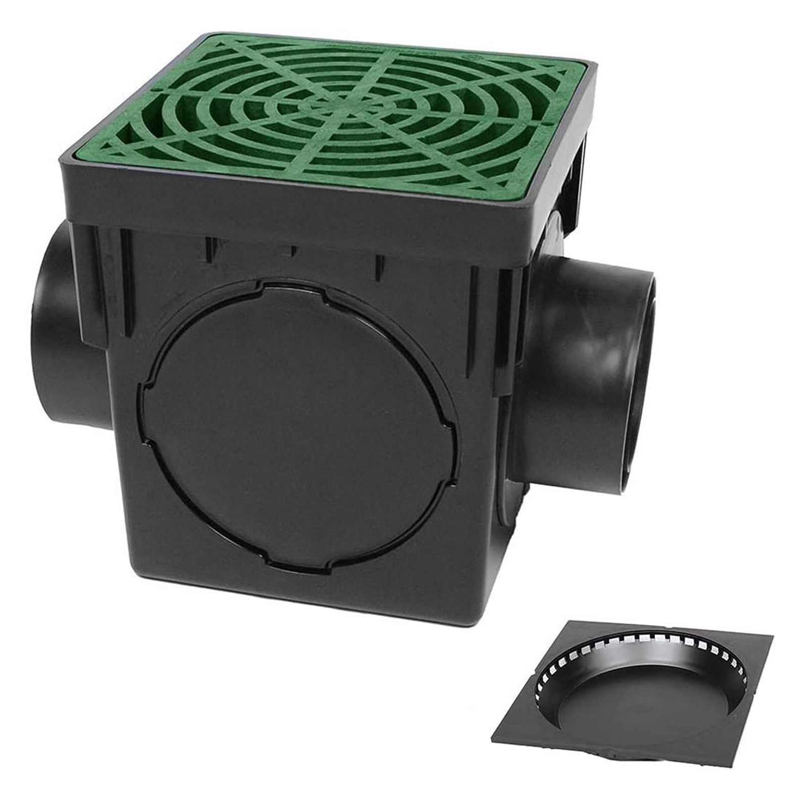 Storm Drain 9-in. Square Catch Basin Yard Drainage Kit with Debris Trap ...