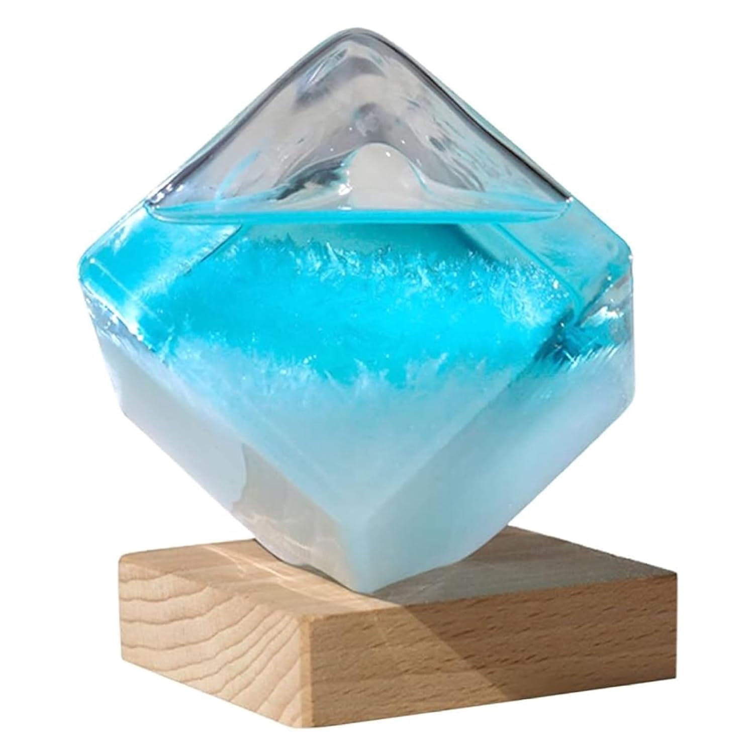 Storm Glass Weather Forecaster, Crystal Blue Water Cube Weather ...