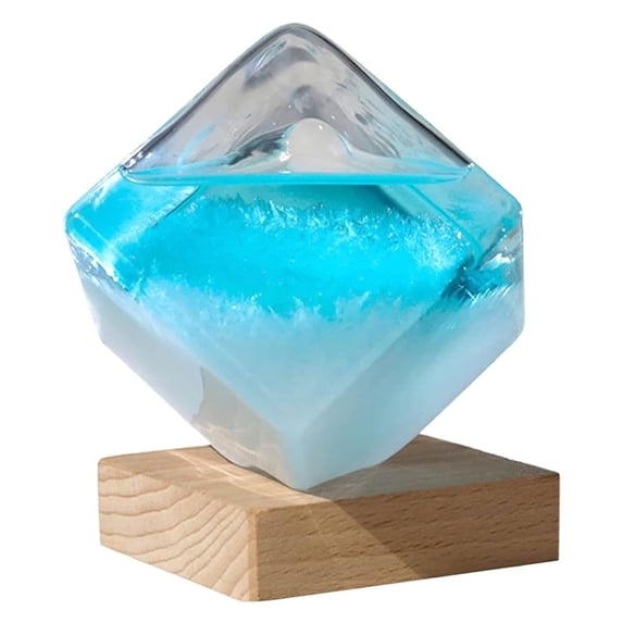 Storm Glass Weather Forecaster, Crystal Blue Water Cube Weather ...