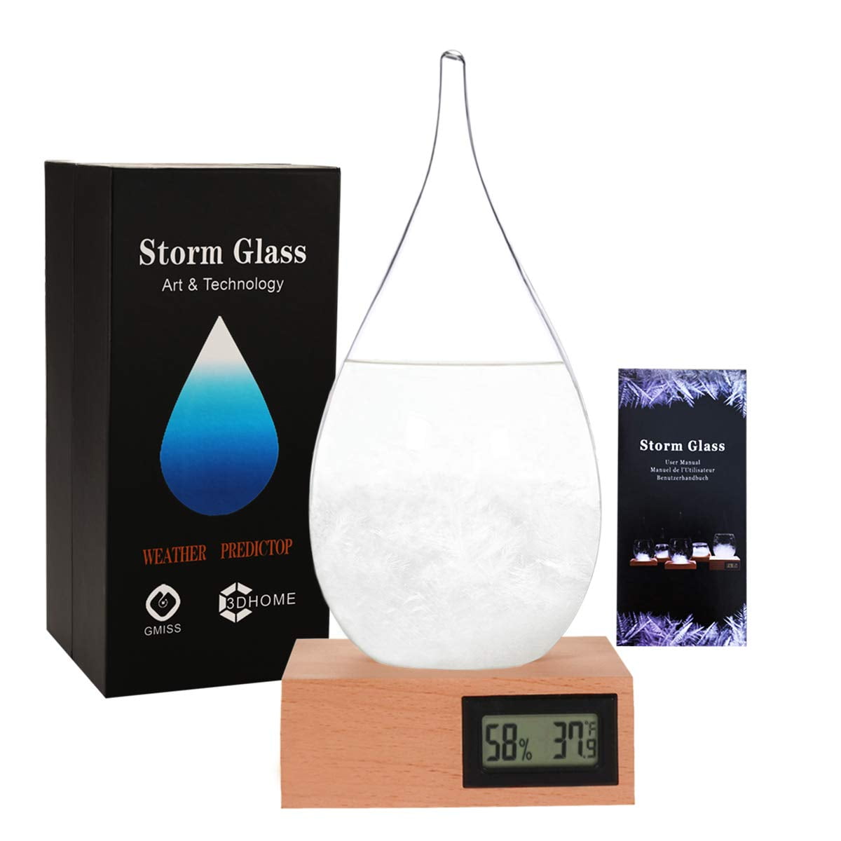 Storm Glass Weather Predictor,Christmas Unique Gifts, Christmas Snow ...