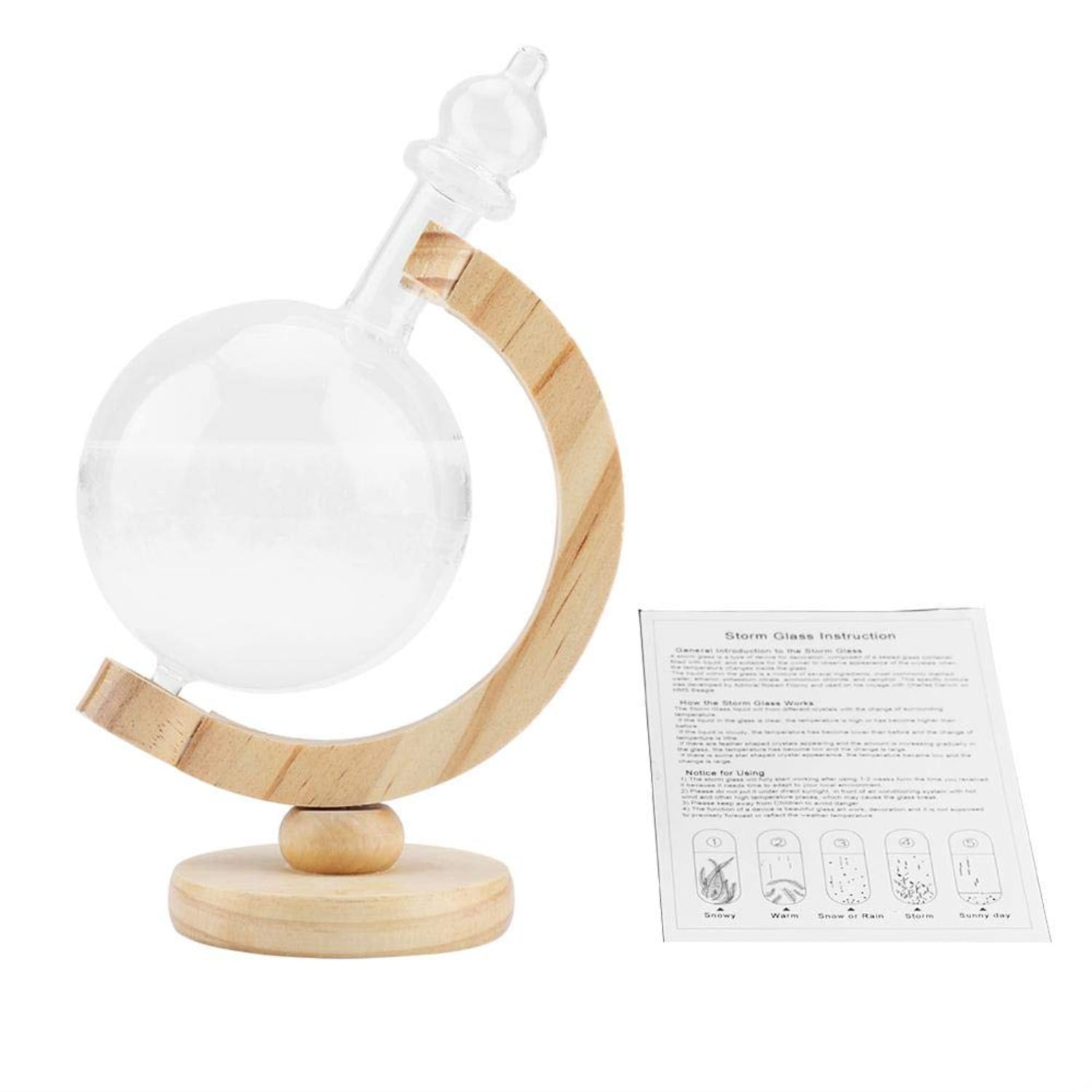 Storm Glass Weather Predictor, Creative Globe-Shaped Storm Glass Bottle ...