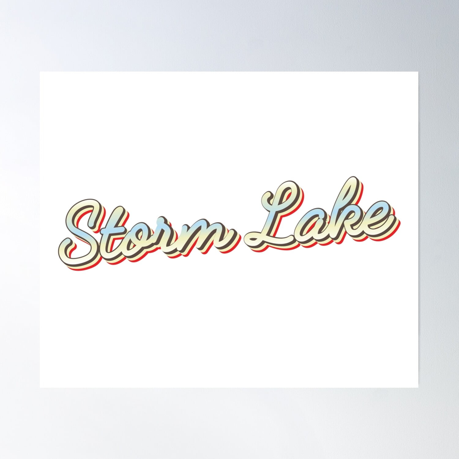 Storm Lake College Town Script 1 Poster Wall Art, Modern Wall Decor ...