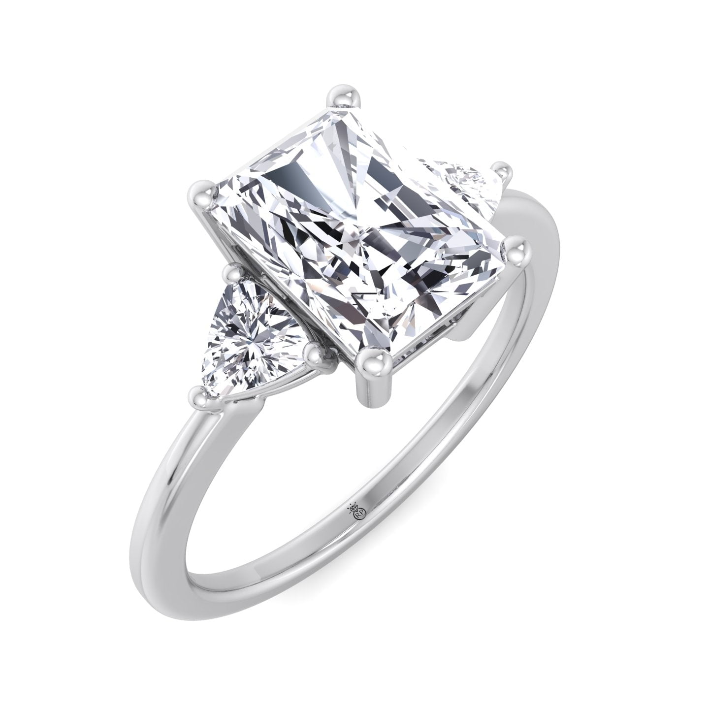 Storm - Moissanite Radiant Cut Lab Diamond Engagement Ring with ...