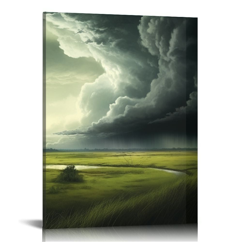 Storm Wall Art, Tornado Over Open Prairie, Thunderstorm wall art ...