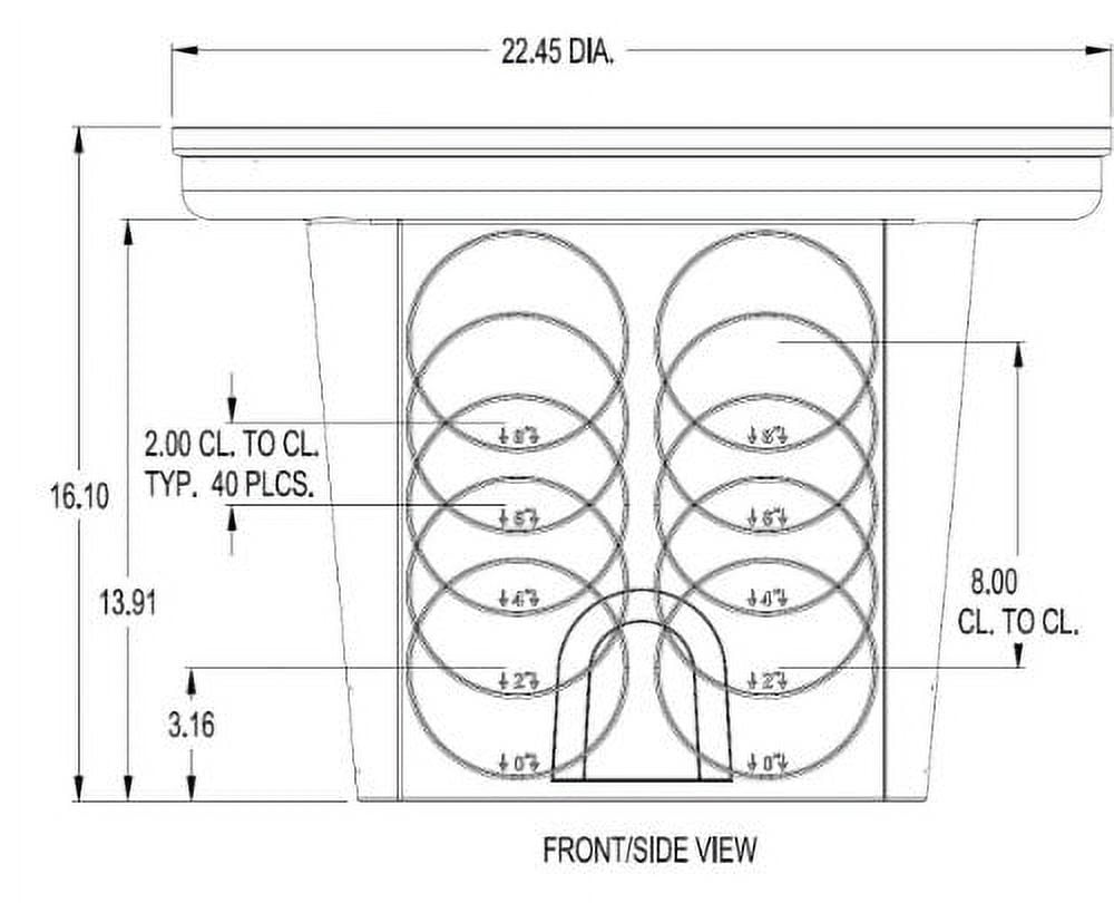StormDrain FSD-3017 20 in. Large Round Catch Basin with Black Grate Kit ...