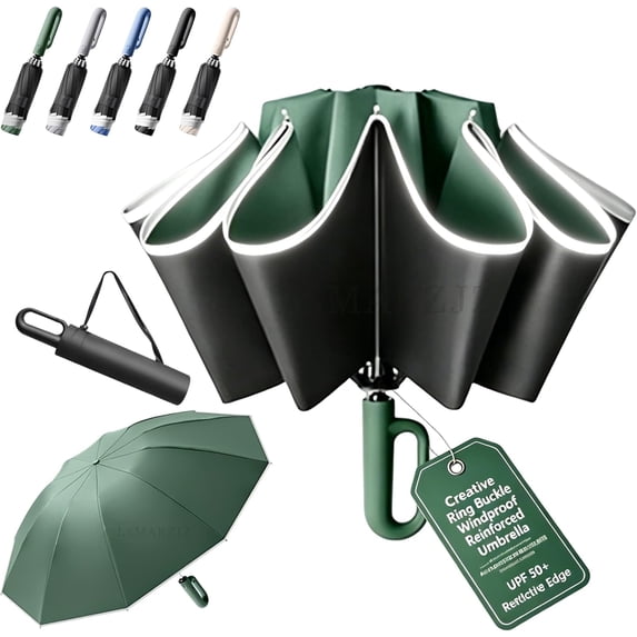 StormGuard Reverse Umbrella, Compact Automatic Folding Umbrella ...