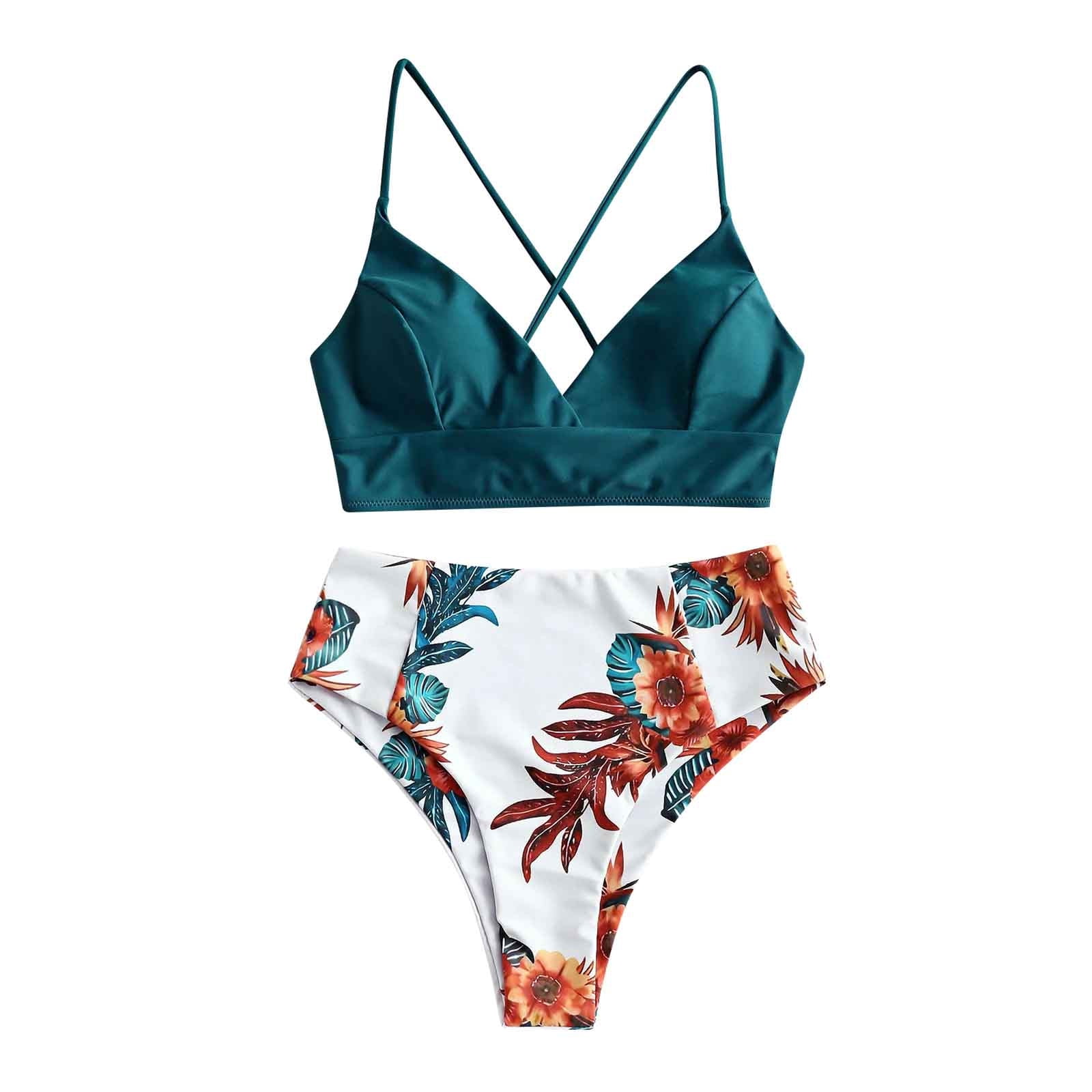 Stormdoing Mortilo Girls Two Piece Swimsuit Women Two Piece Flower