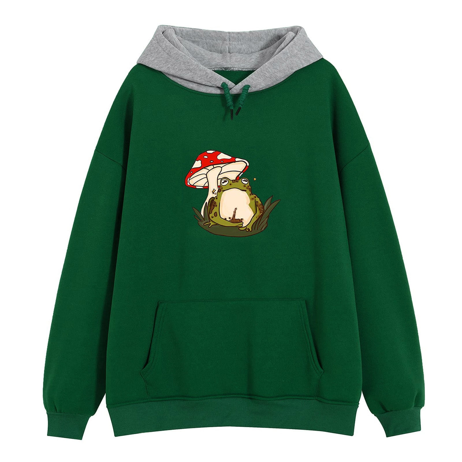 Stormdoing Women Cute Frog Sweatshirt Kawaii Mushroom Hoodie For Teen