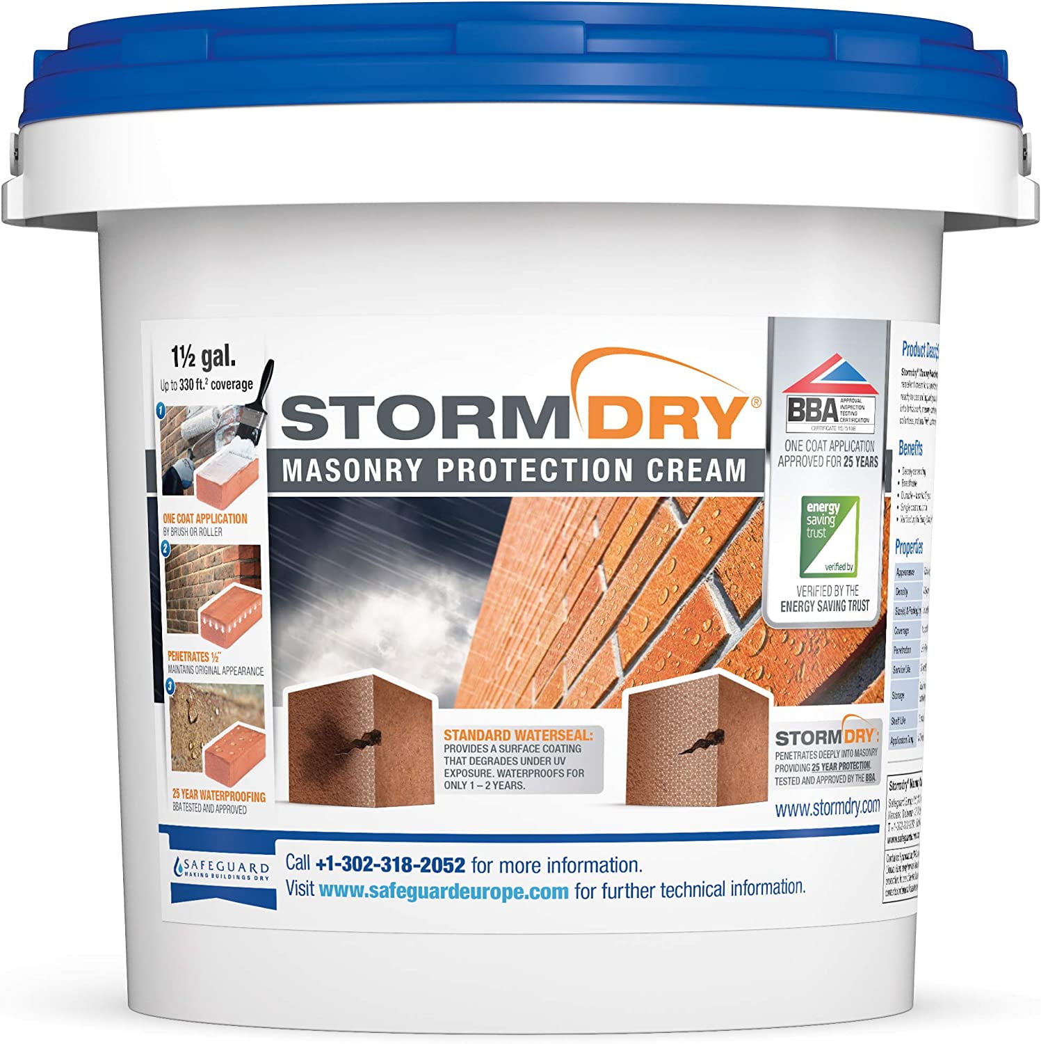 Stormdry Waterproofing Cream - 25 years Protection for Brick Exterior ...