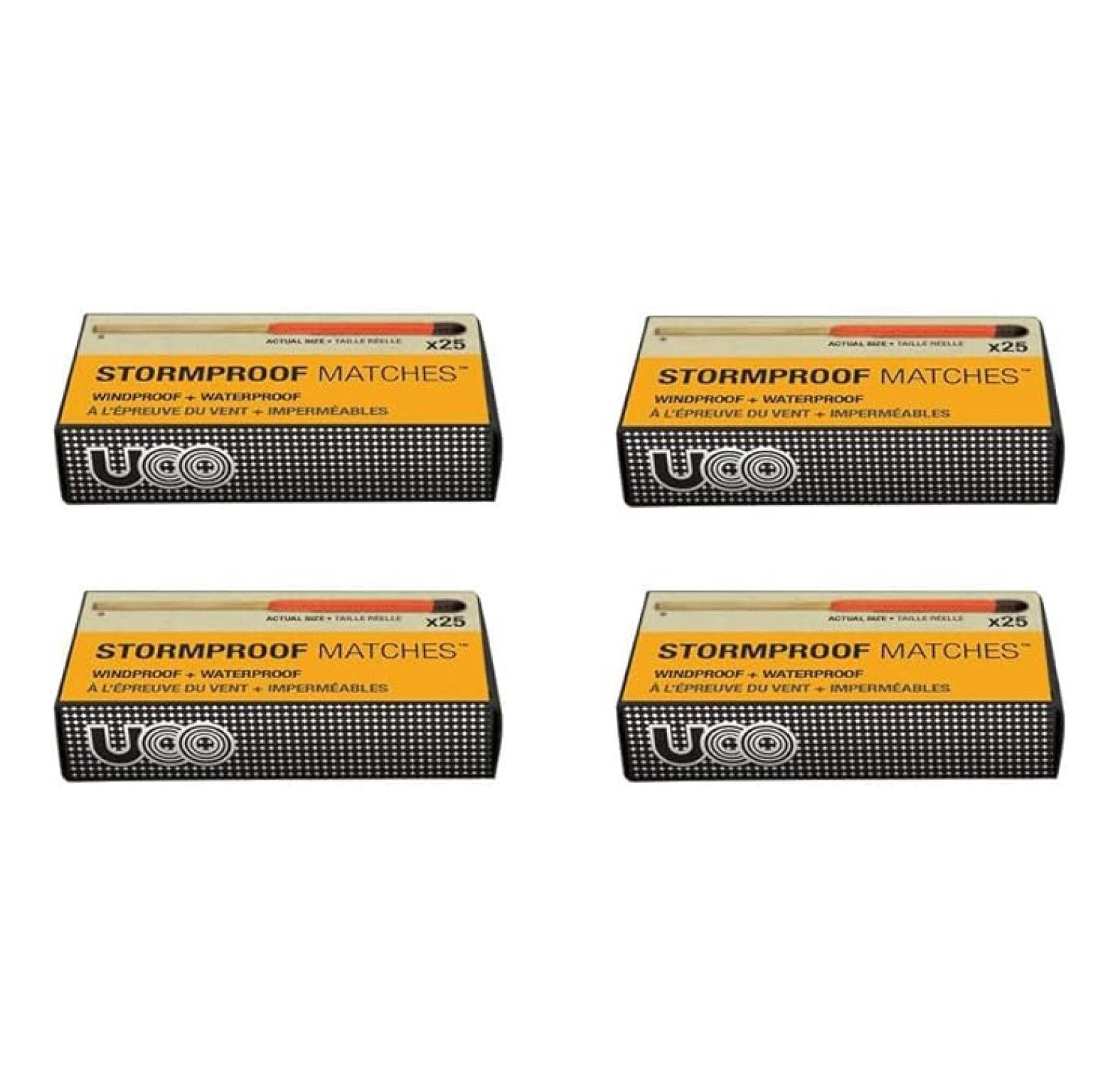 Stormproof Matches - Waterproof & Windproof - 4 Pack | Emergency Fire ...