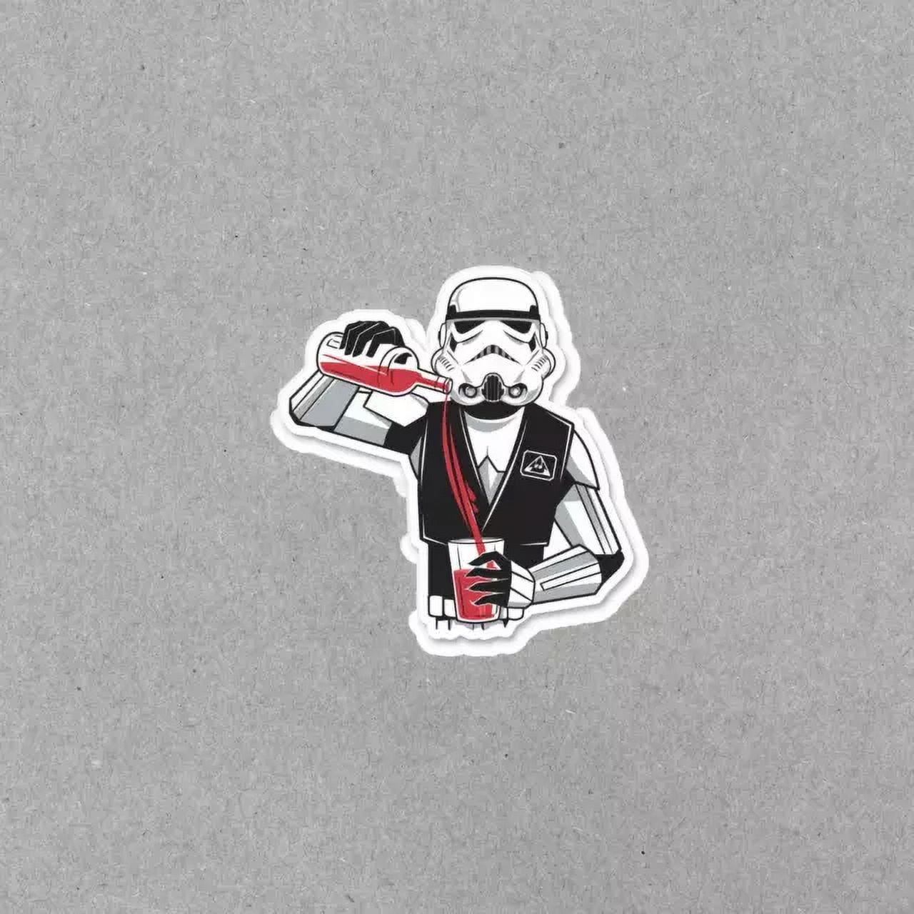 Stormtrooper Bartender Serving Drink Star Wars Inspired Stickerphone ...