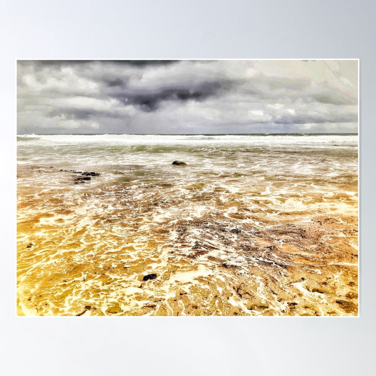Stormy Beach Coastal Style Beachy Beach Vibes Beachcore Aesthetic Morgan Bay Eastern Cape Poster ...