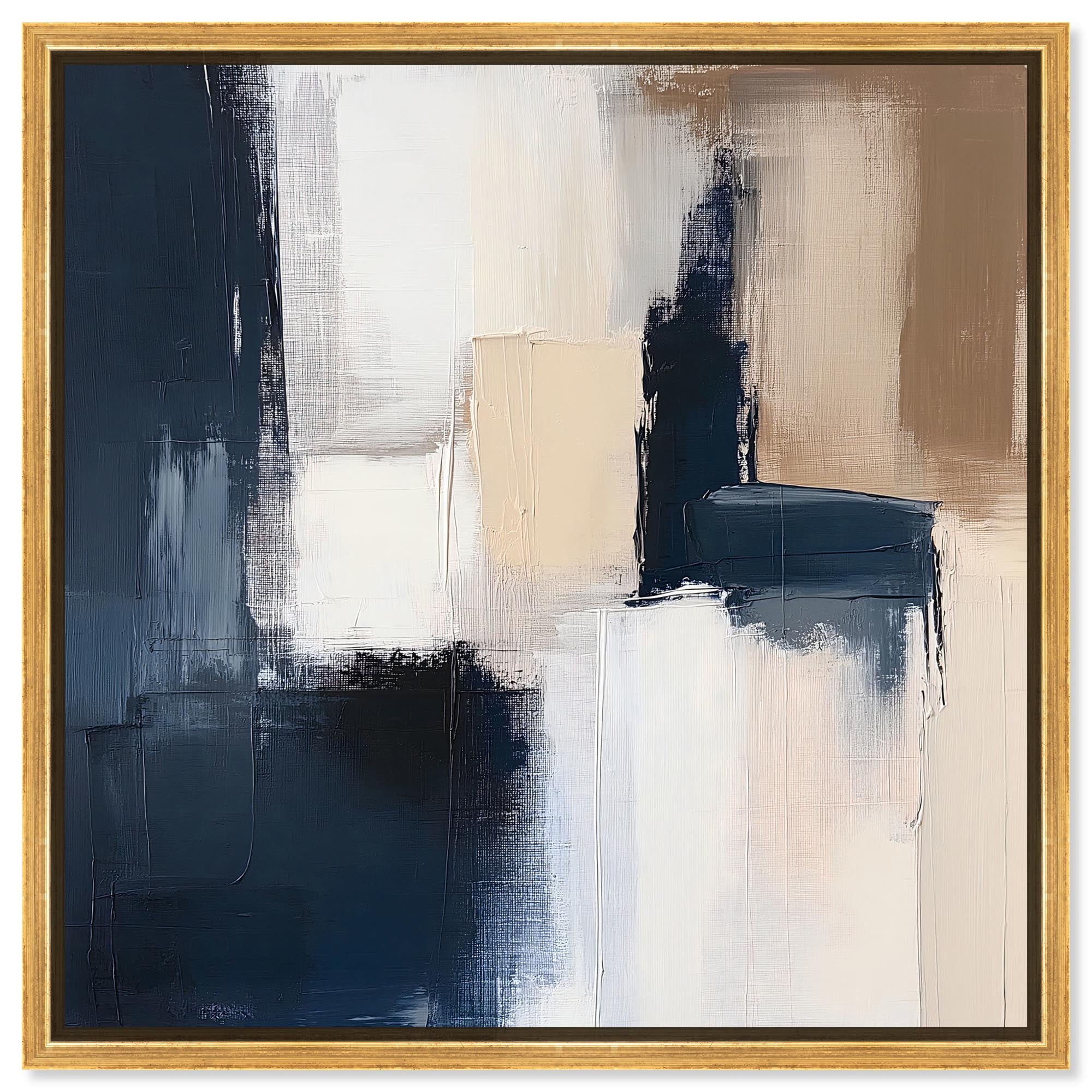 Stormy Hues III Canvas Elegant Art by Art Remedy, Gold Frame, 16 x 16 ...