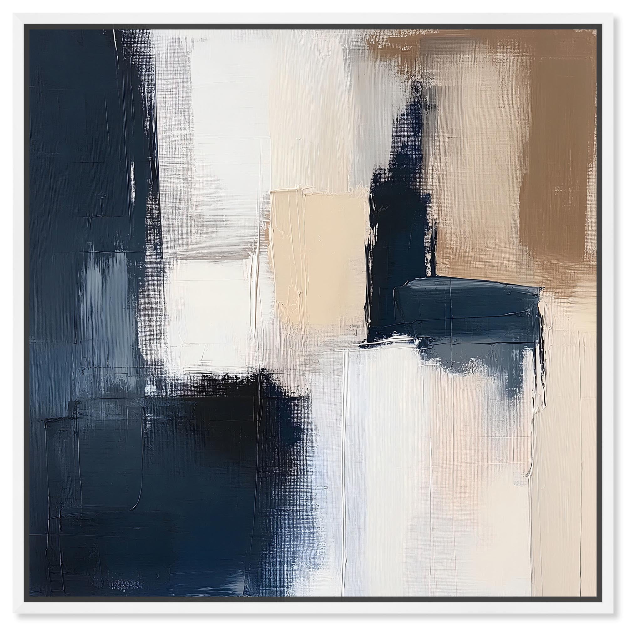 Stormy Hues III Canvas Elegant Art by Art Remedy, White Frame, 30 x 30 ...