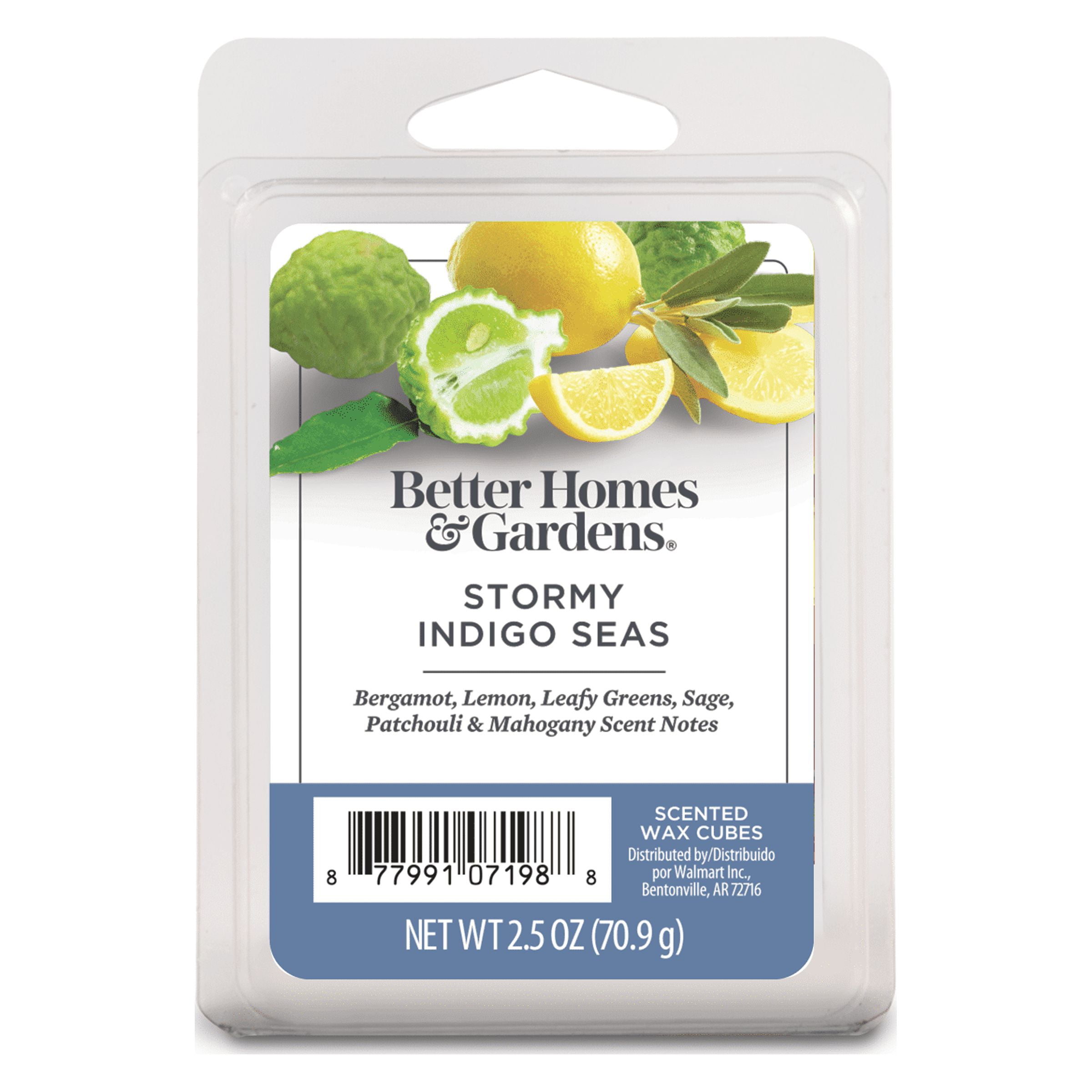 Stormy Indigo Seas Scented Wax Melts, Better Homes & Gardens, 2.5 oz (1 ...