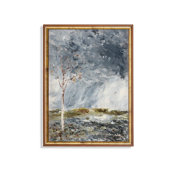 Stormy Landscape – Vintage Impressionist Tree Poster Home Decor, 8x12 ...