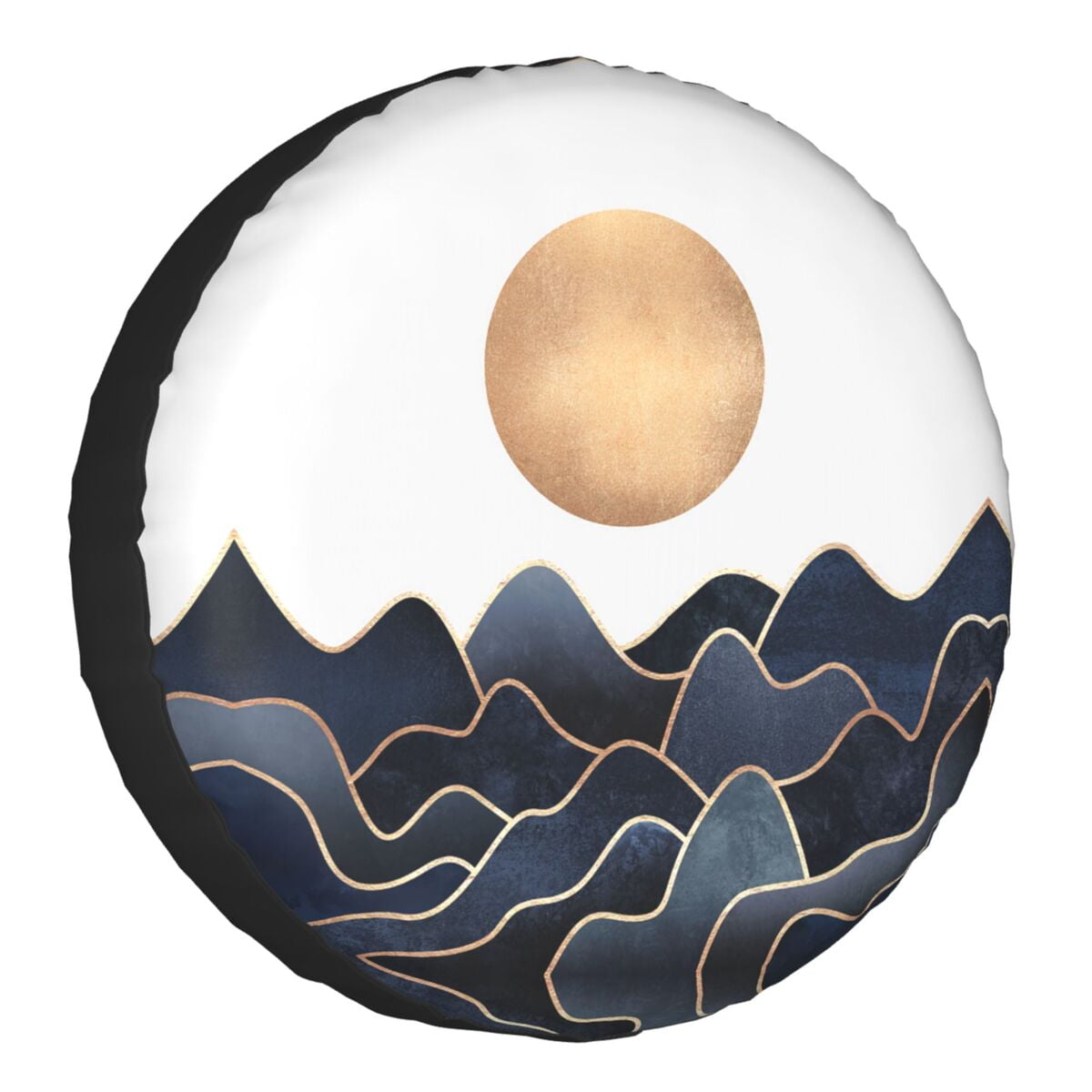 Stormy Mountains Dark Blue Mountain Landscape Spare Tire Cover for ...