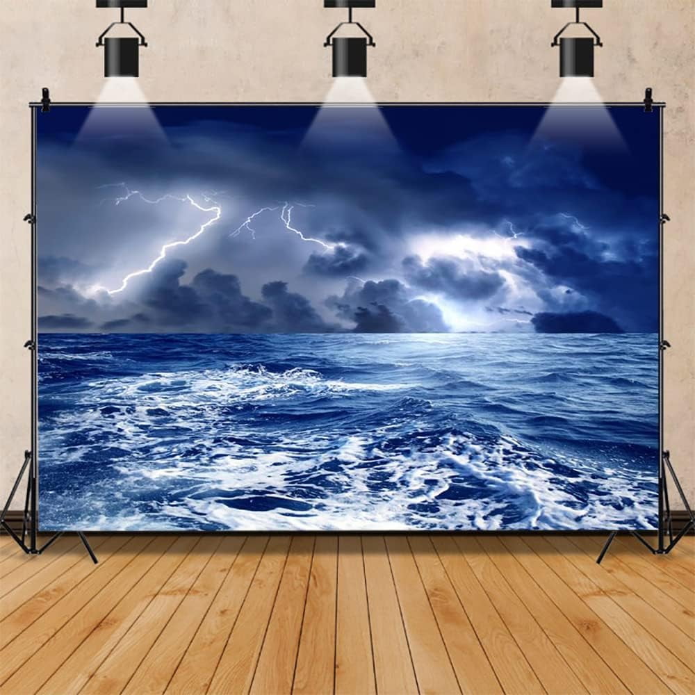 Stormy Sea Backdrop for Photoshoot Adults Kids Portrait Dazzling ...