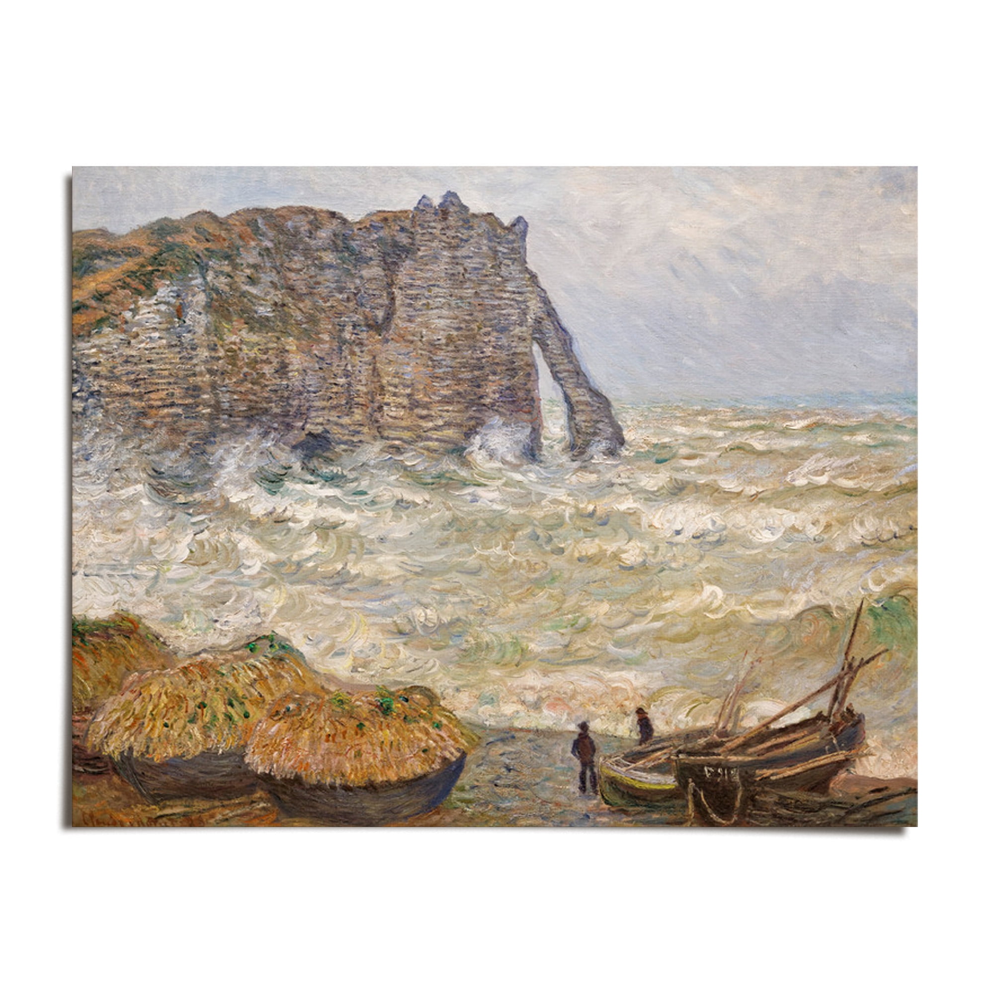 Stormy Sea in Étretat c. 1883 - Claude Monet - 9x12 - Wall Art Print ...