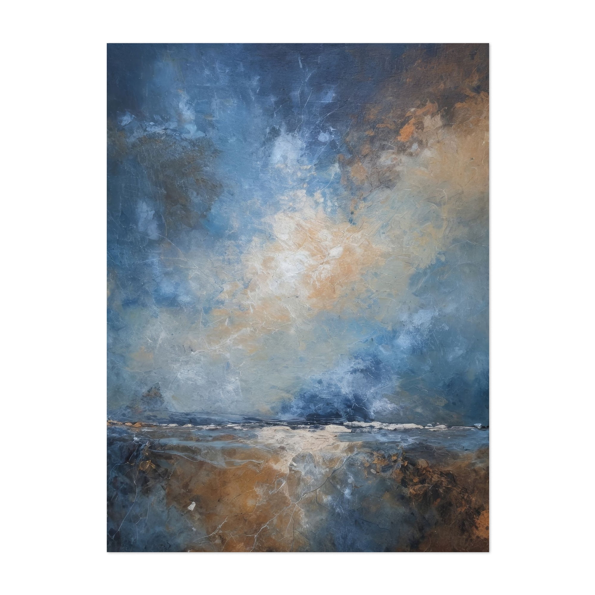Stormy Tides - Digital Art Abstract Seascape Coast Ocean Moody Modern ...