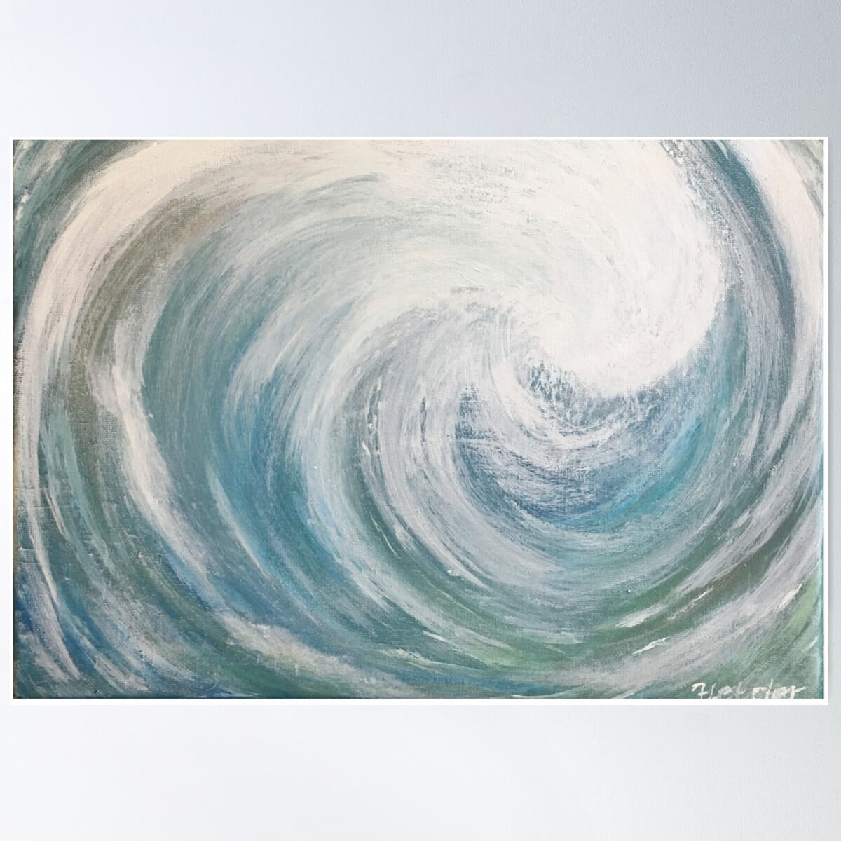 Stormy Weather Abstract Art Painting Poster Wall Art, Modern Wall Decor ...