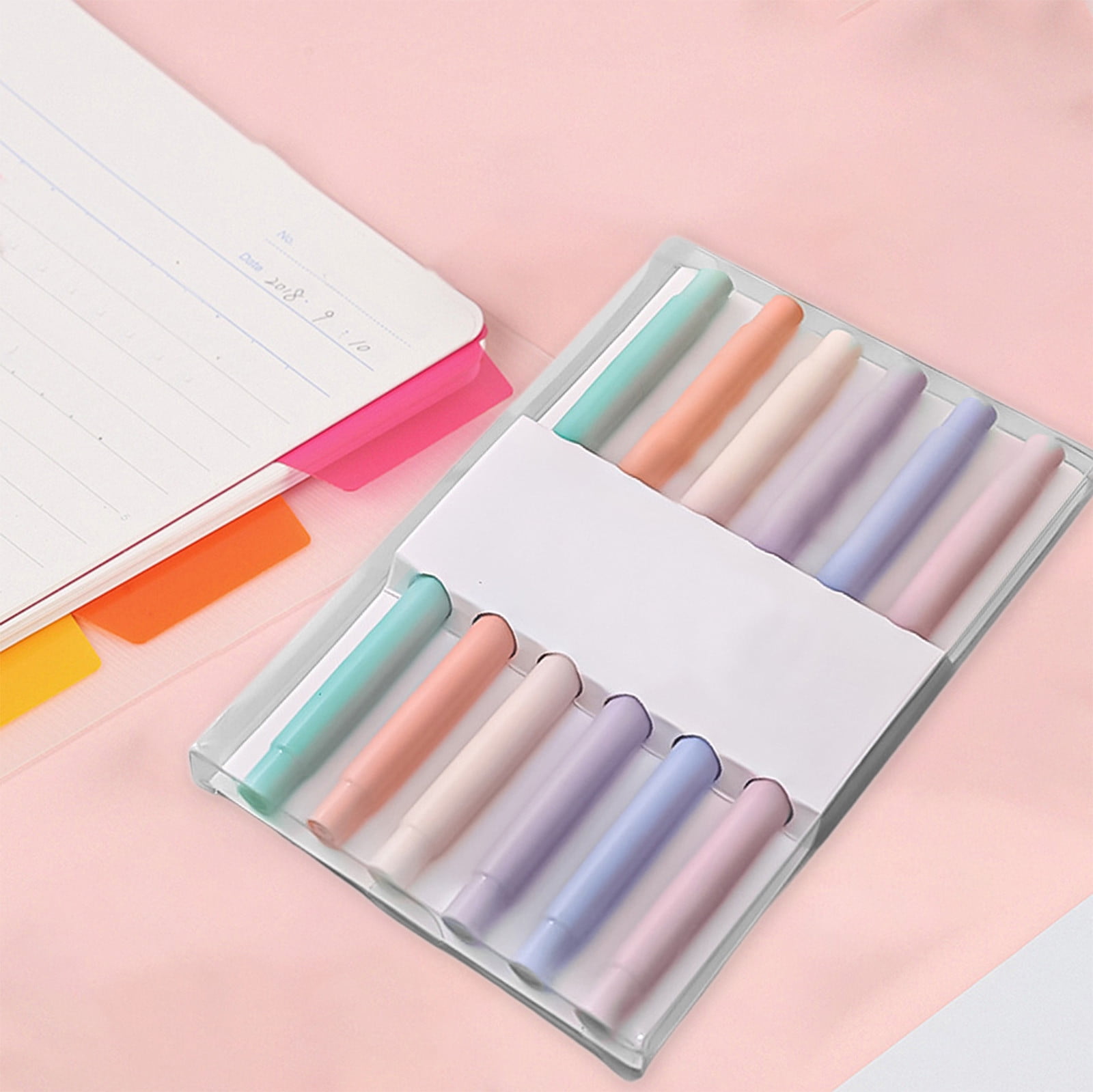 Storsr 6 Pack Double Ended Soft Brush Highlighters - Versatile Gel Pens ...
