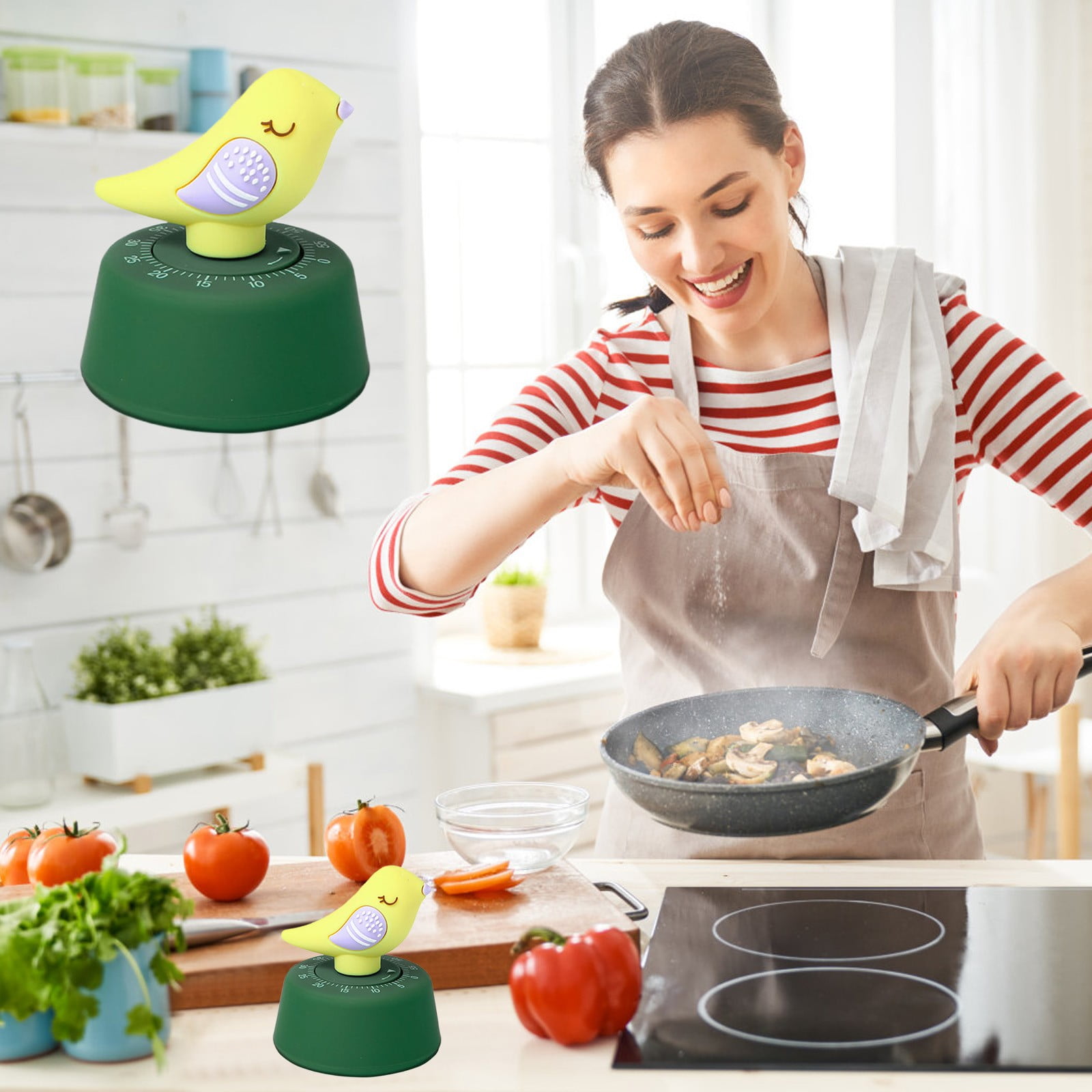 Storsr Birdie Countdown Timer - 60 Minute Mechanical Kitchen Timer ...