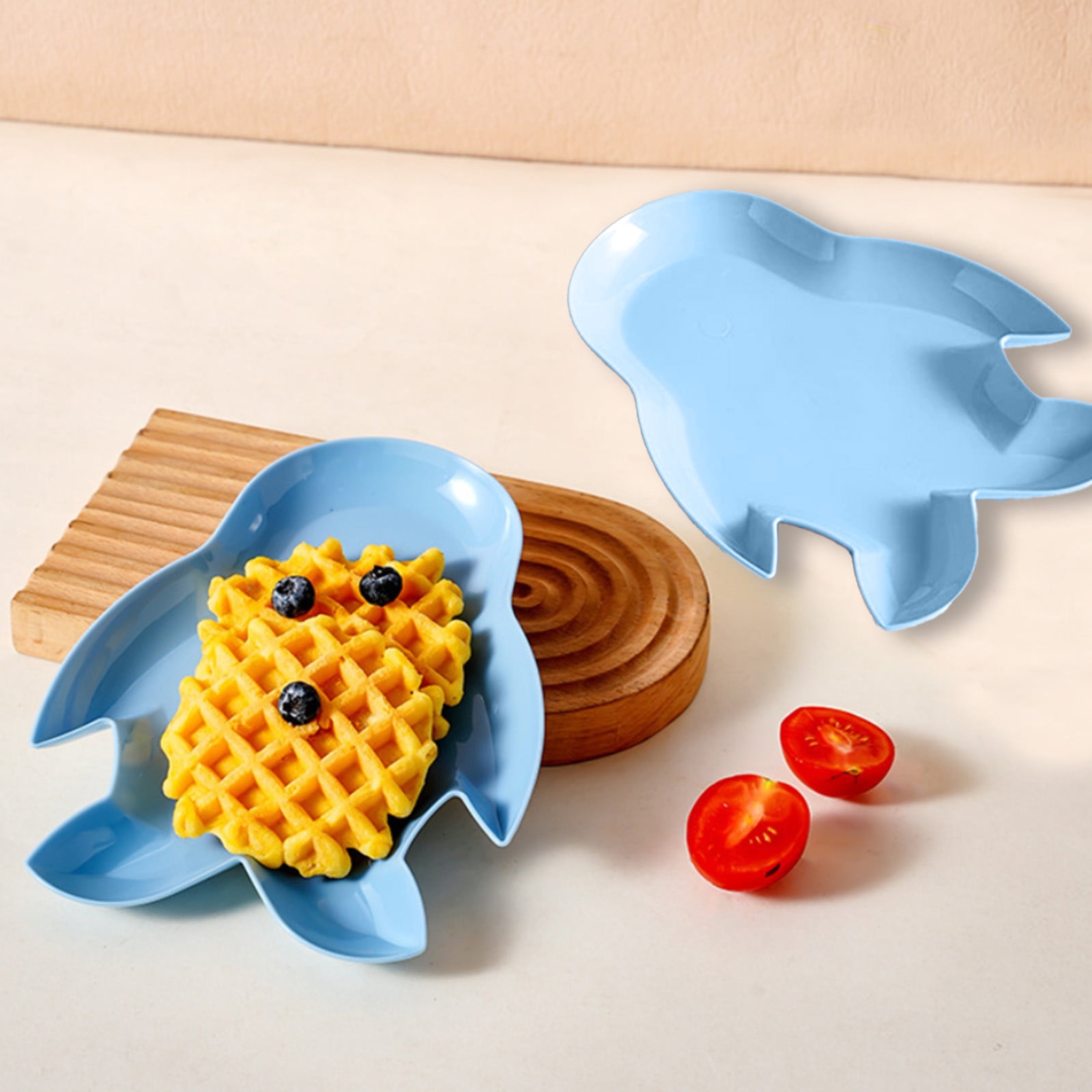 Storsr Cute Toon Penguin 2-Piece Plastic Tray Set for Desserts, Snacks ...