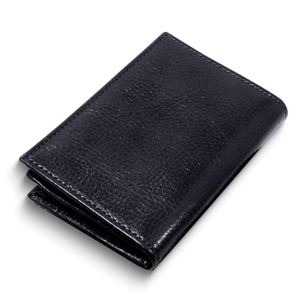 Storus Smart Black Leather Bi-fold Card Case with ID Window QGM5958 ...