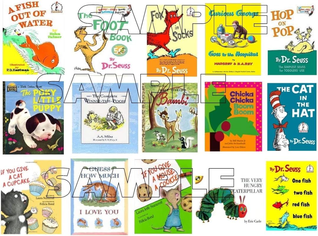 Story Book Edible Cupcake Toppers Cake Decorations 15 Books - Walmart.com