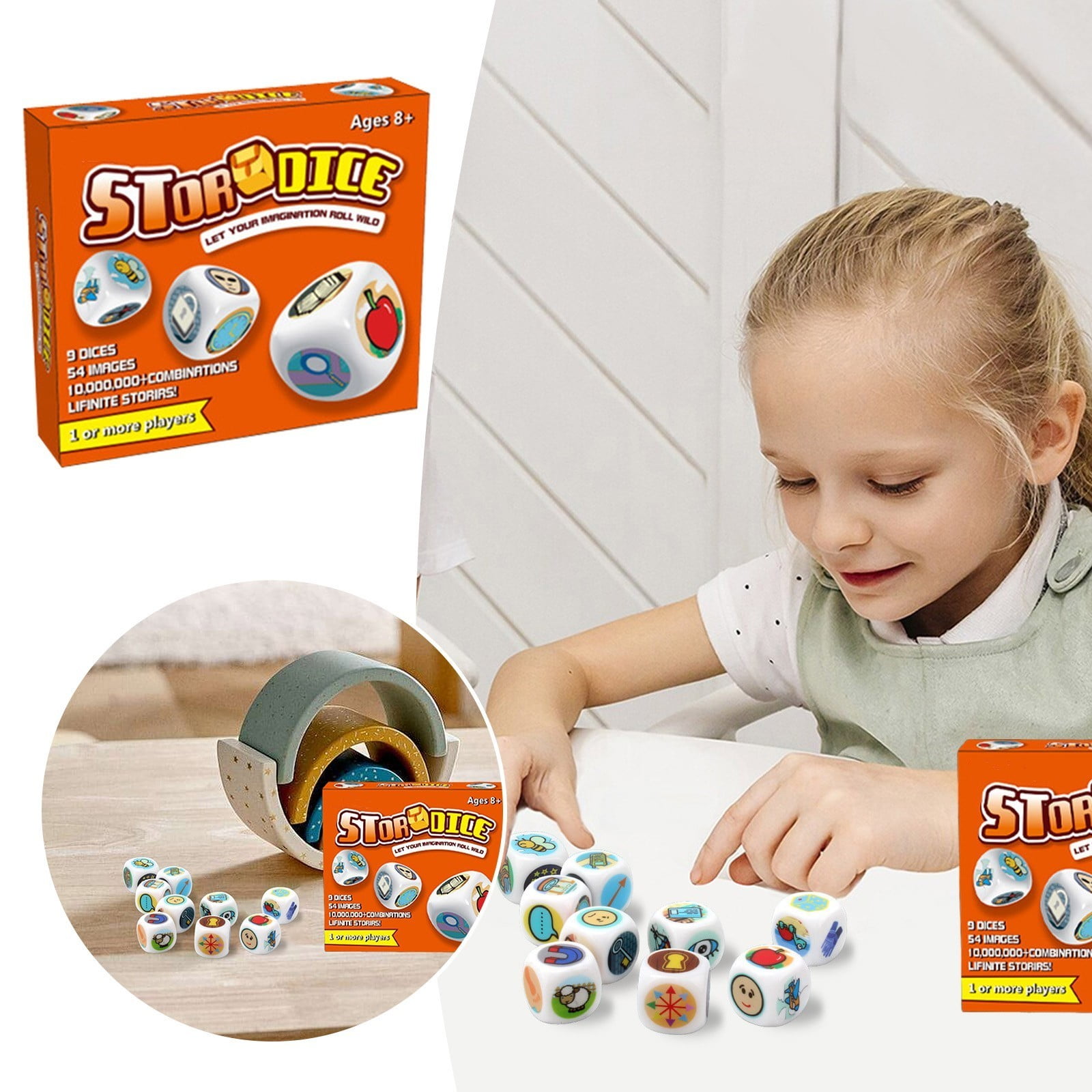 Story Dice Set 9 Colorful Storytelling Cubes for Education 54 Images ...