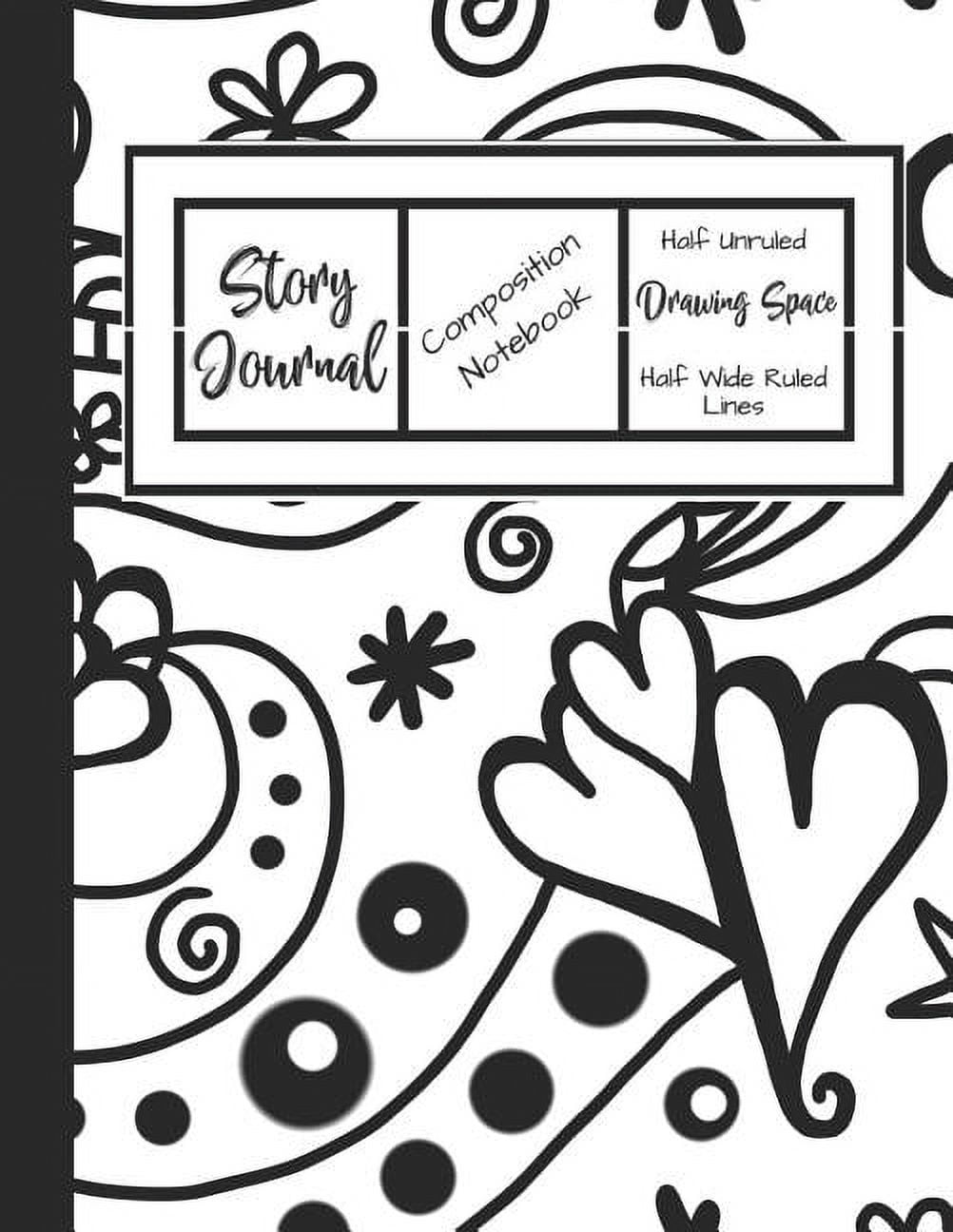 Story Journal Composition Notebook Half Unruled Drawing Space Half Wide ...